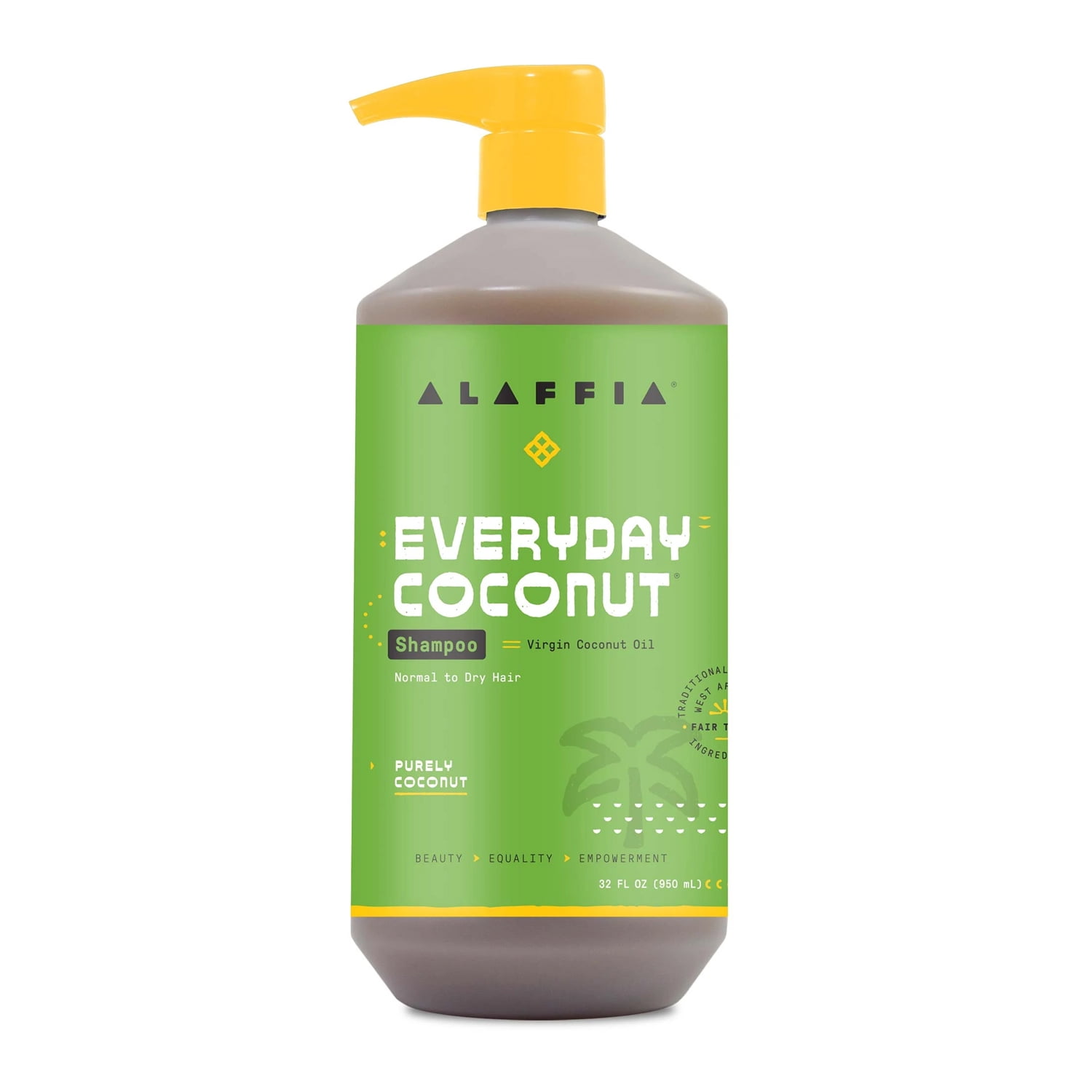 Alaffia Everyday Coconut Purely Shampoo 32 oz (950 ml), Pack of 2 ...