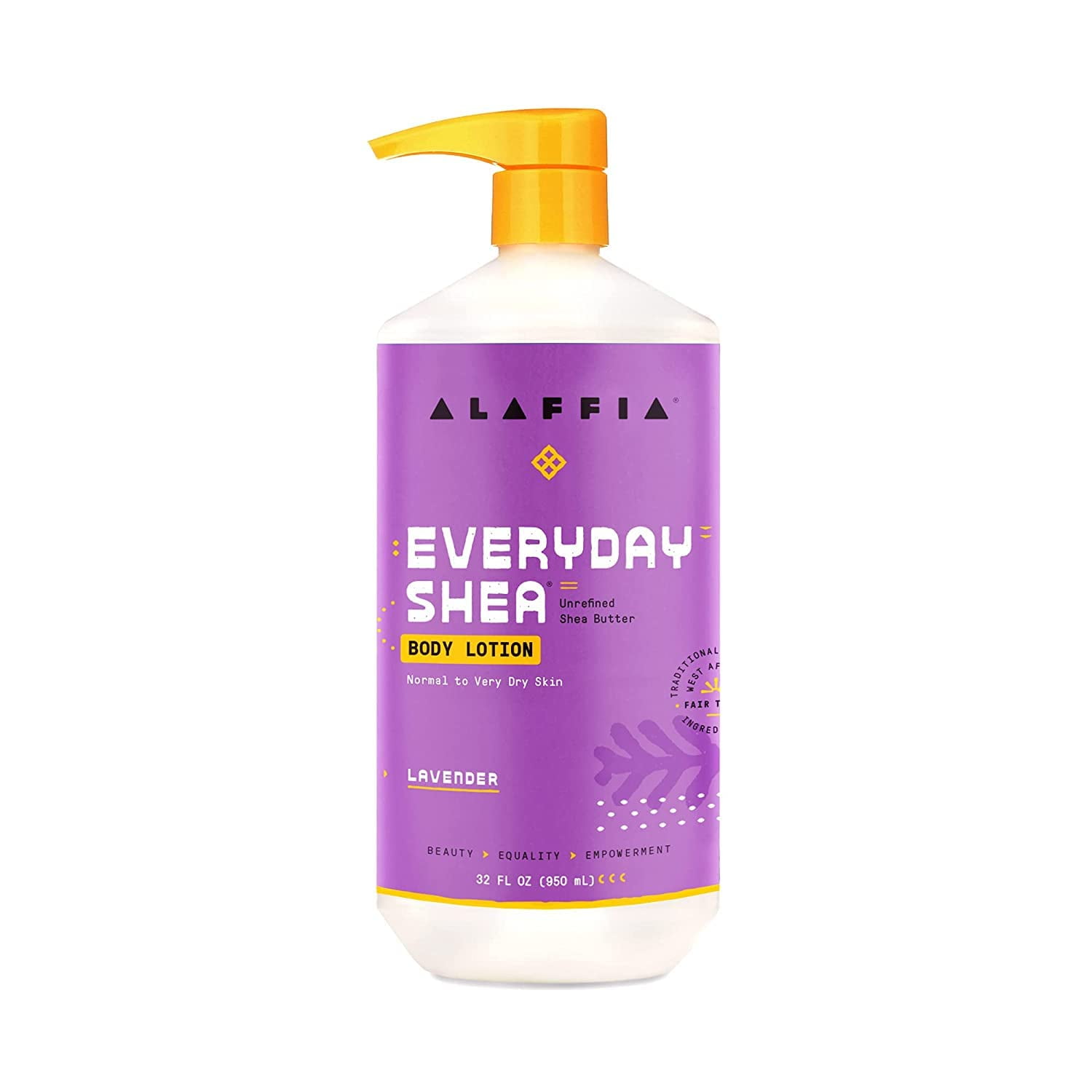 Alaffia Everyday Shea Body Lotion, Lavender, 32 oz - Walmart.com