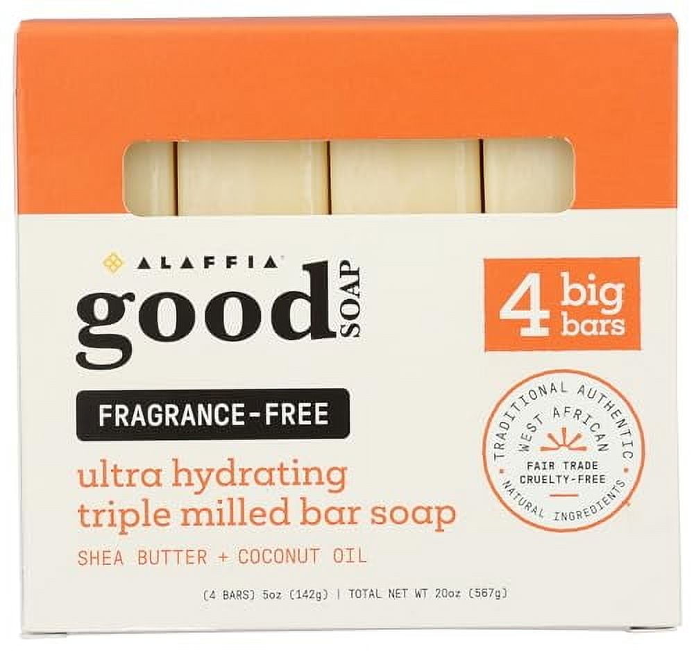 Alaffia Good Bar Soap Fragrance-Free - 1-4 Ct. - Walmart.com