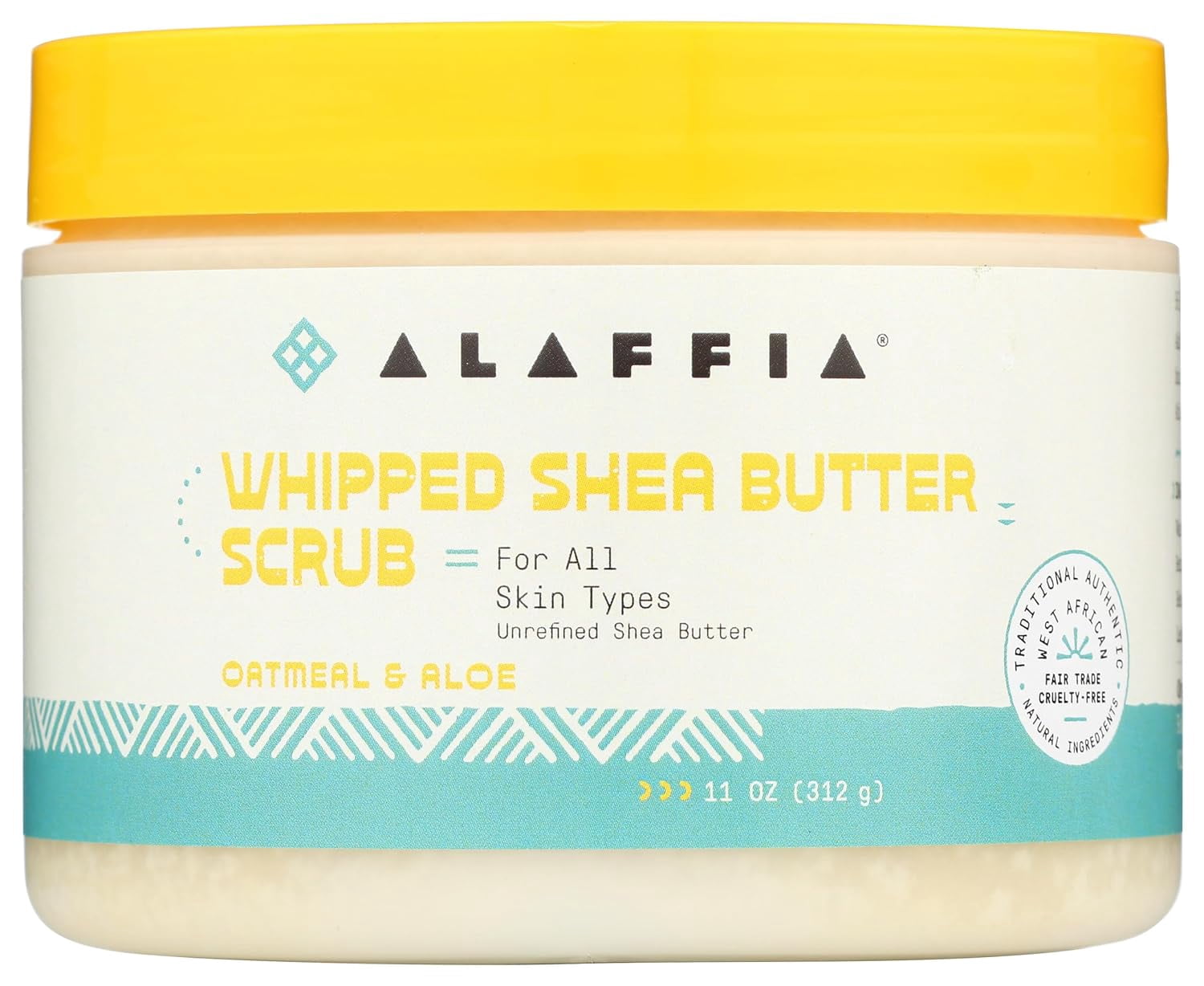 Alaffia Oatmeal and Aloe Whipped Shea Butter Scrub, 11 OZ.. - Walmart.com