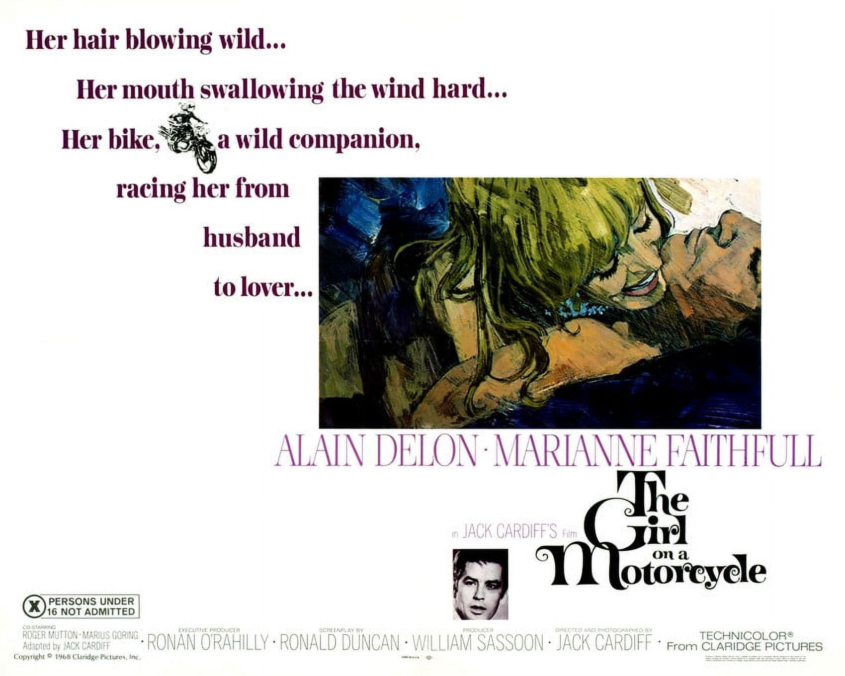 Alain Delon And Marianne Faithfull In The Girl On A Motorcycle ...