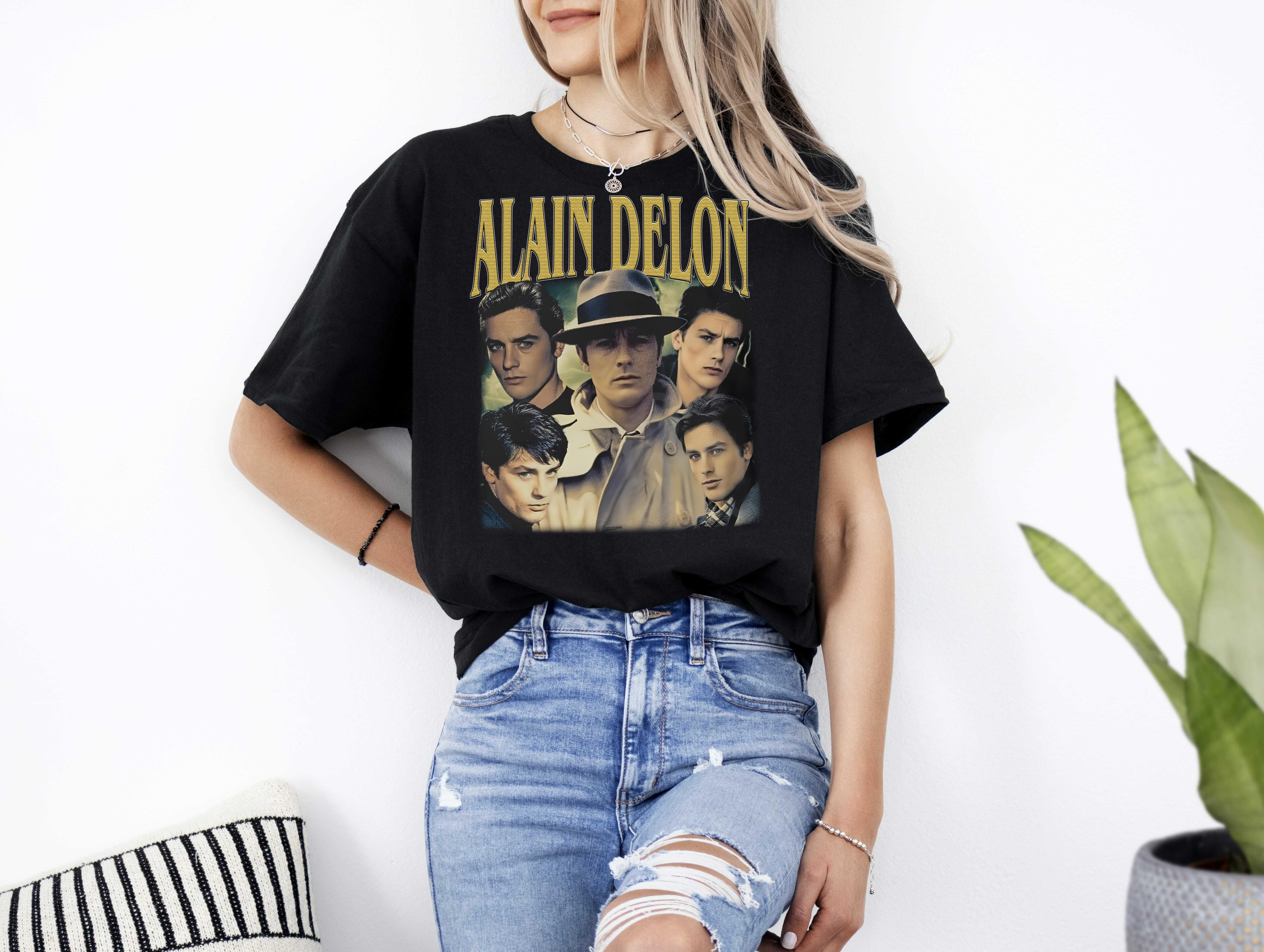 Alain Delon T-Shirt French Movie Star Homage Classic Cinema Graphic ...