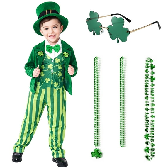 Alaiyaky 8 Pcs St. Patrick's Day Leprechaun Costume St. Patrick's Day ...
