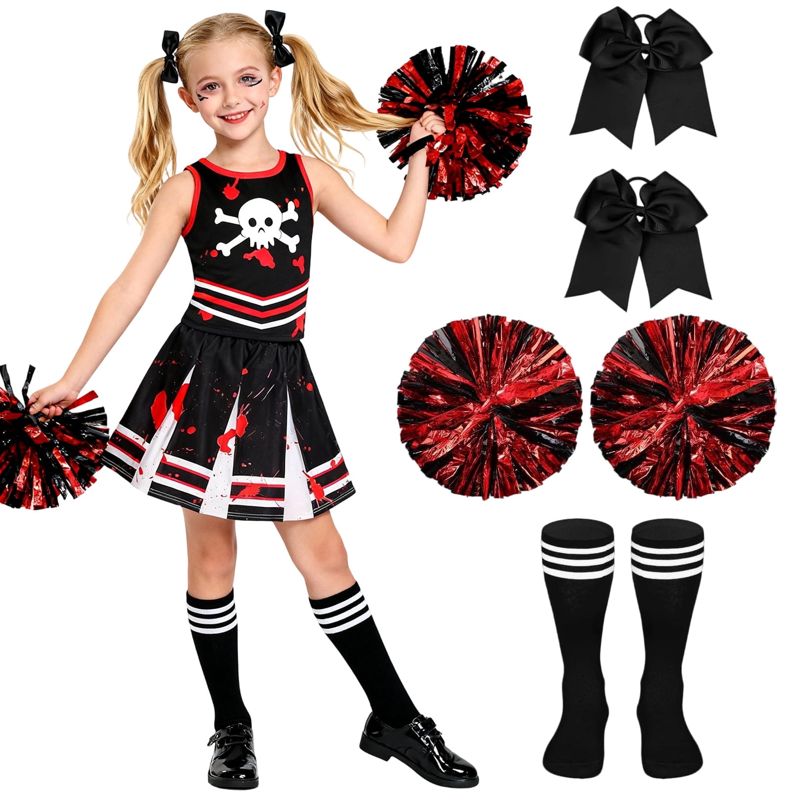 Alaiyaky Cheerleader Costume, Halloween Zombie Dead Cheerleader Fancy ...