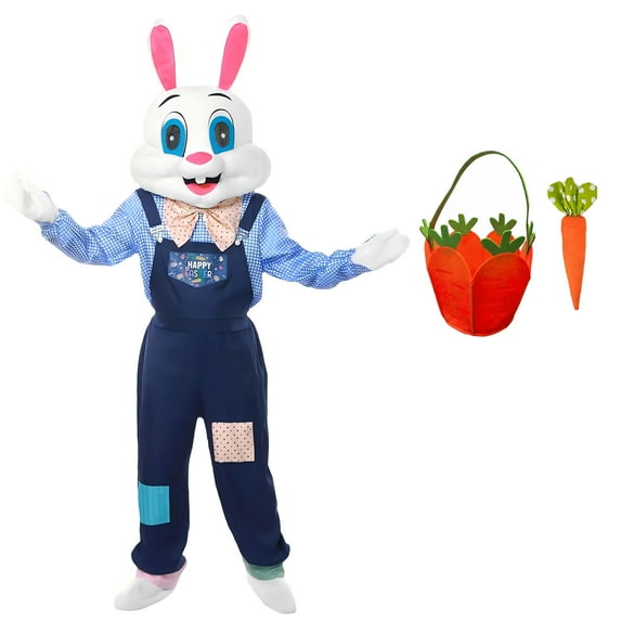 Alaiyaky Easter Bunny Costume Adult - Deluxe Easter Bunny Suit Rabbit ...