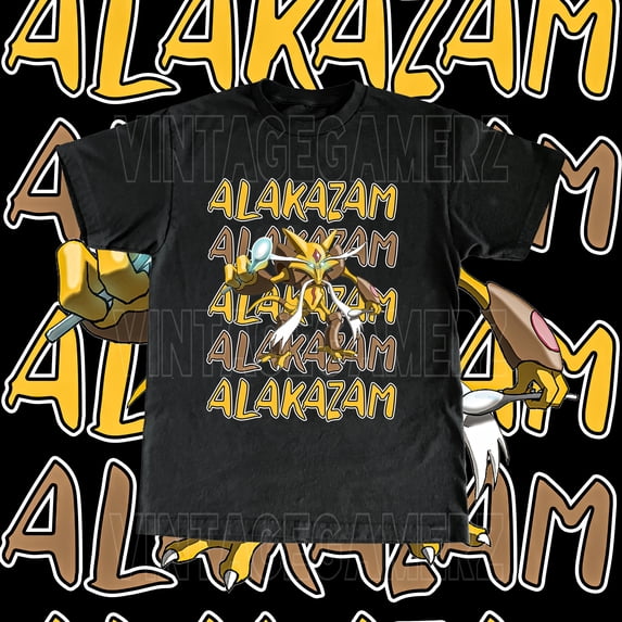 Alakazam Shirt - Vintage Design High Quality Tee Fan Gift Idea Gamer ...