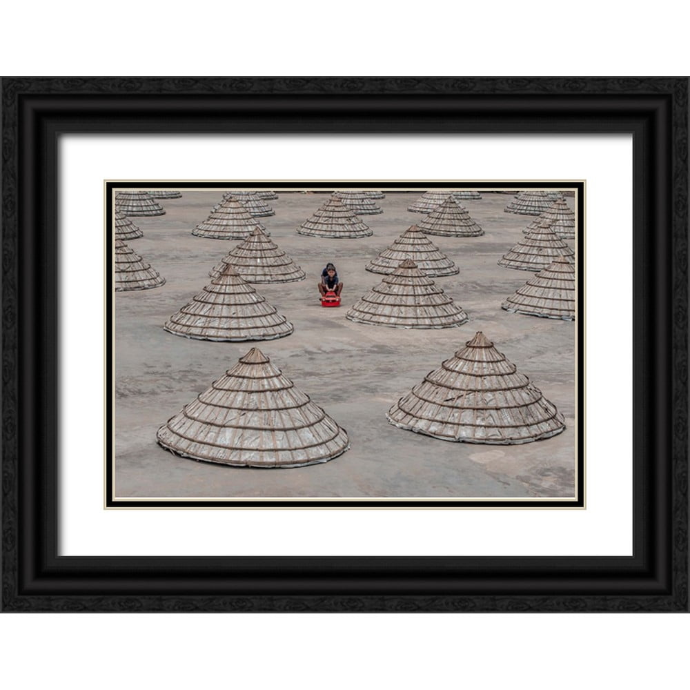 Alam Khan, Rakibul 18x13 Black Ornate Wood Framed with Double Matting ...