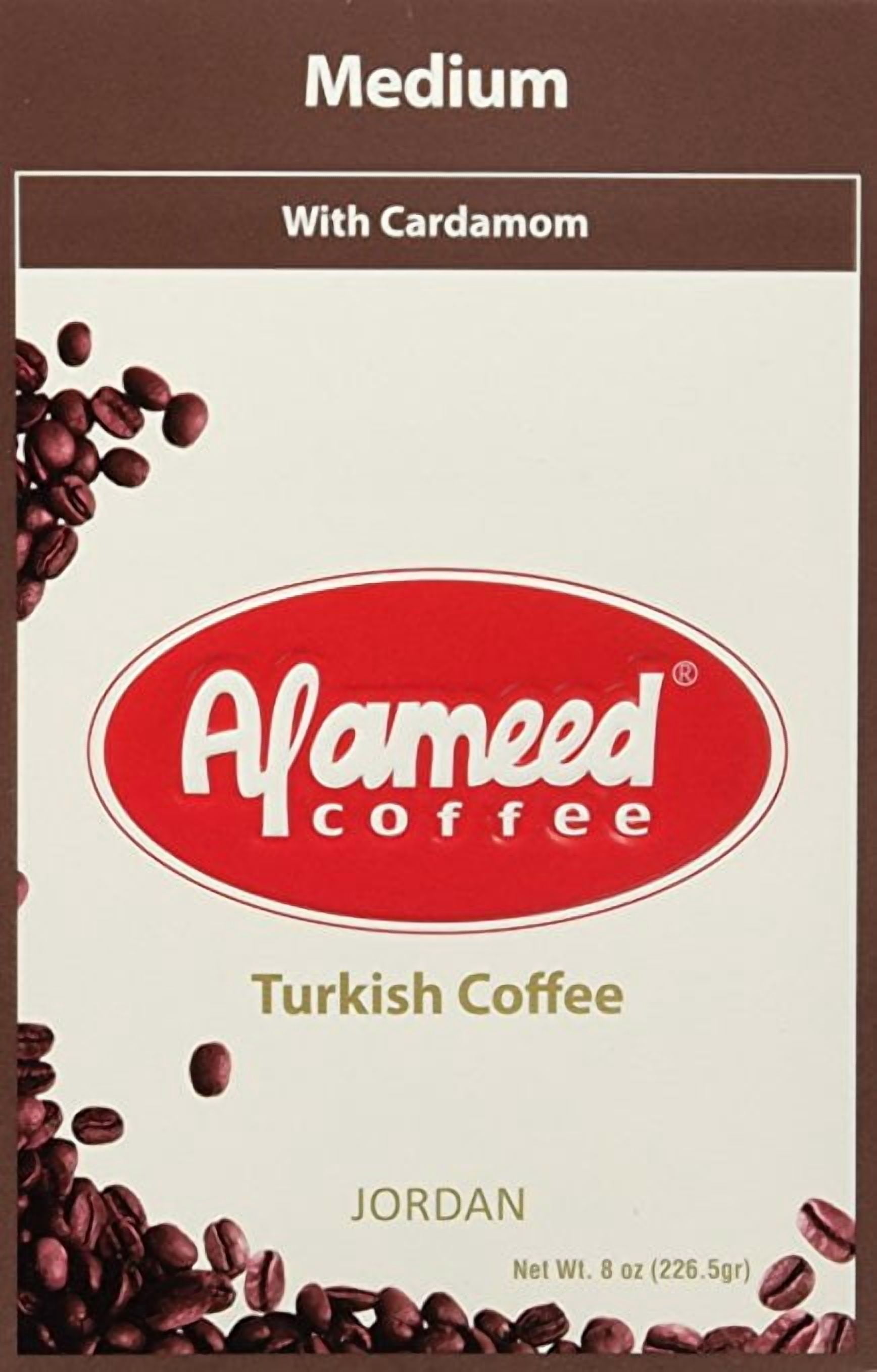 Al Ameed Turkish Medium Coffee with Cardamom 8 oz - Walmart.com