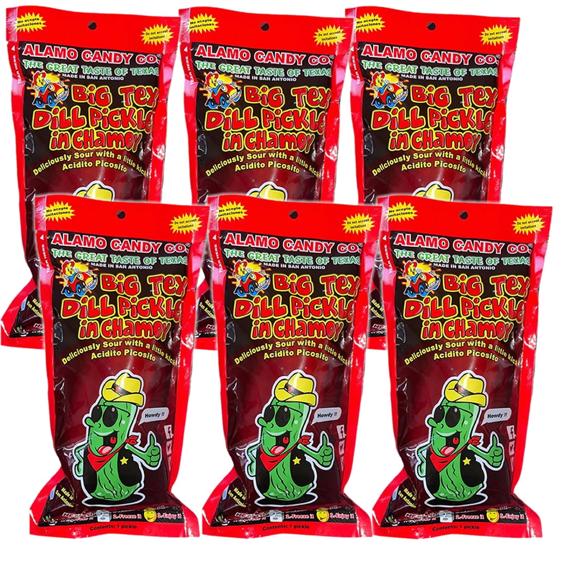 Alamo Candy Co's Chamoy Pickle Party Pack: 6 Pouches of Pucker-licious ...