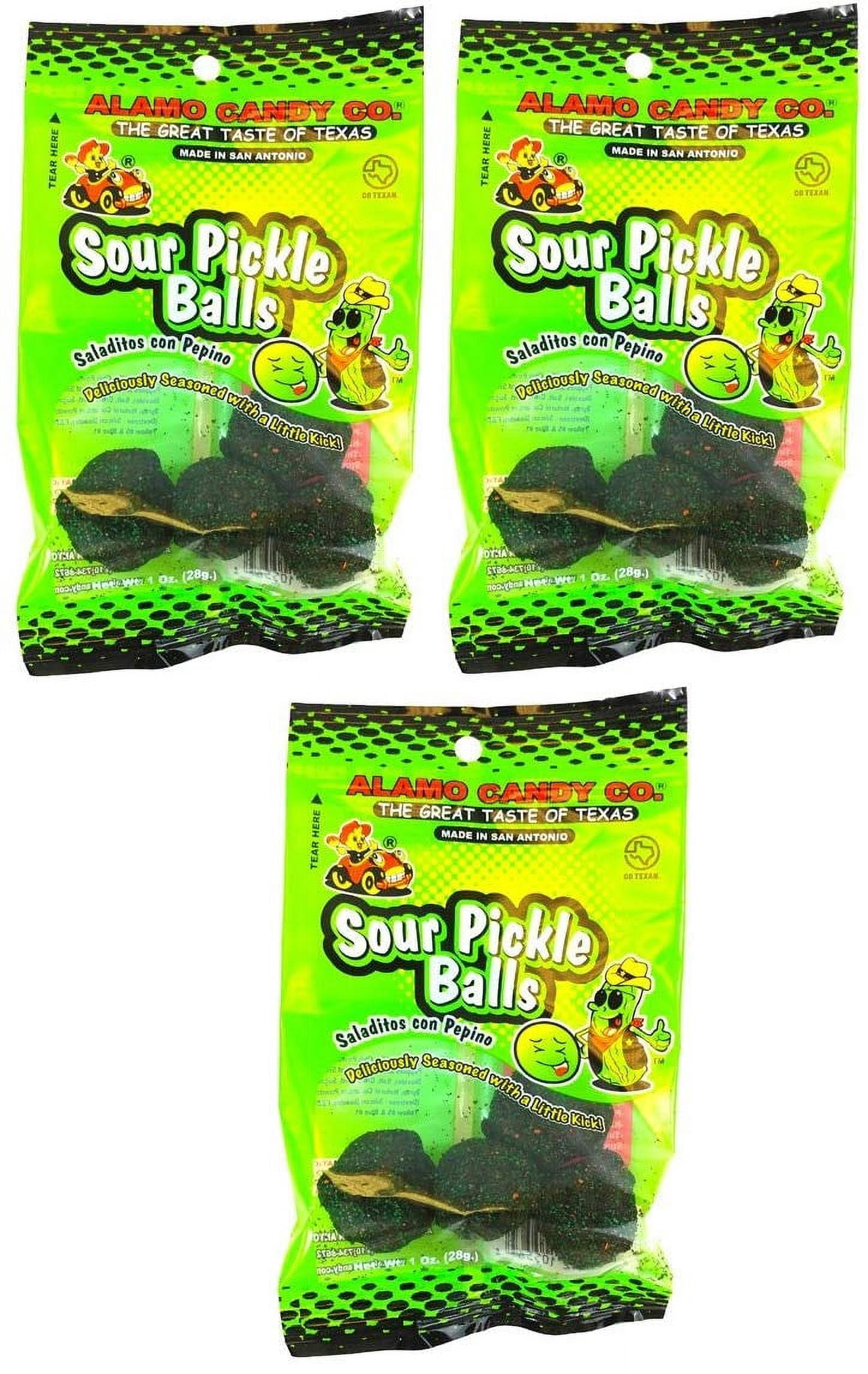 Alamo Candy Sour Pickle AIF9 Balls, 1 Ounce, Pack of 3 - Walmart.com