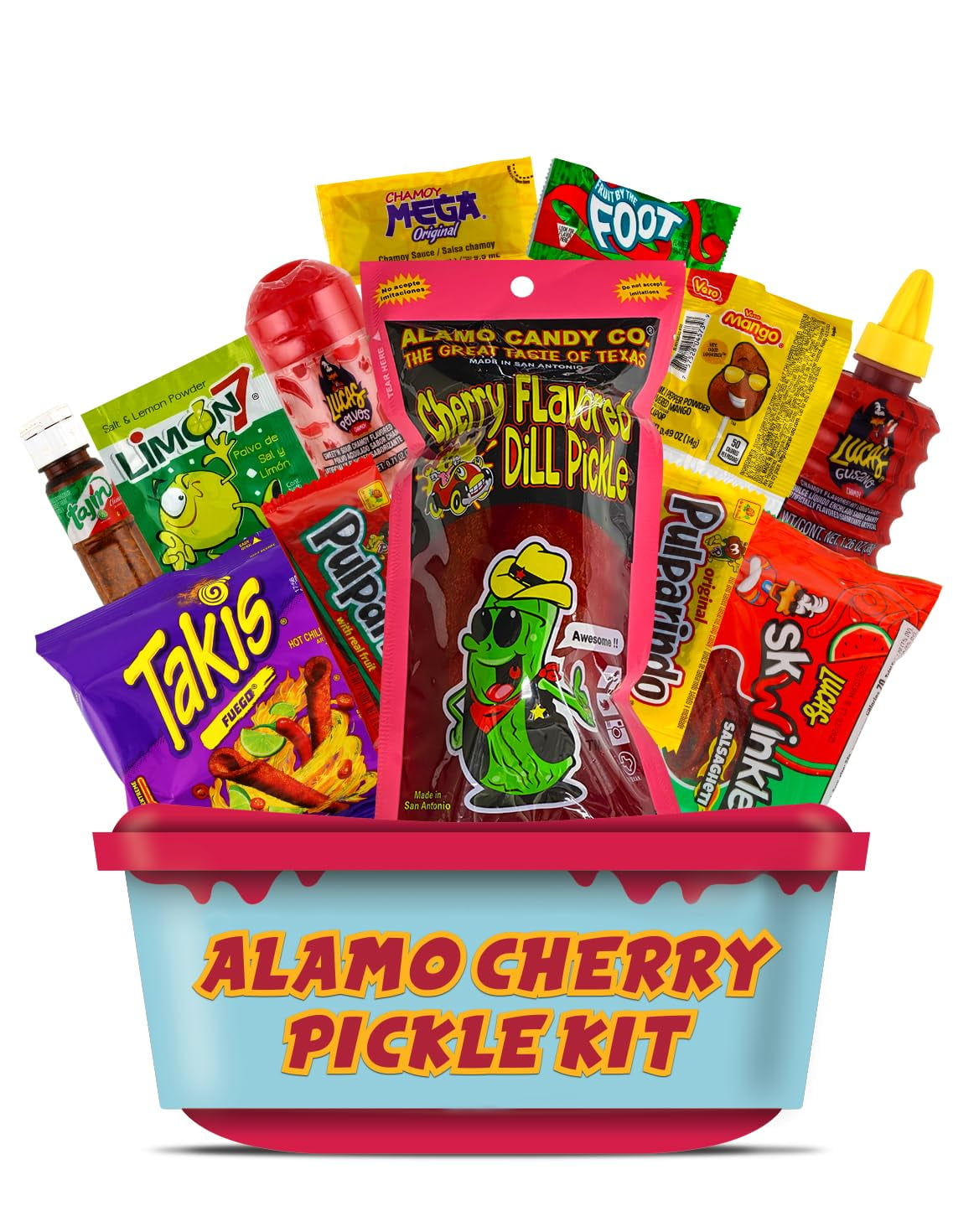 Alamo Cherry Pickle Kit, SBF3 Mexican Candy Mix Ready to make the ...
