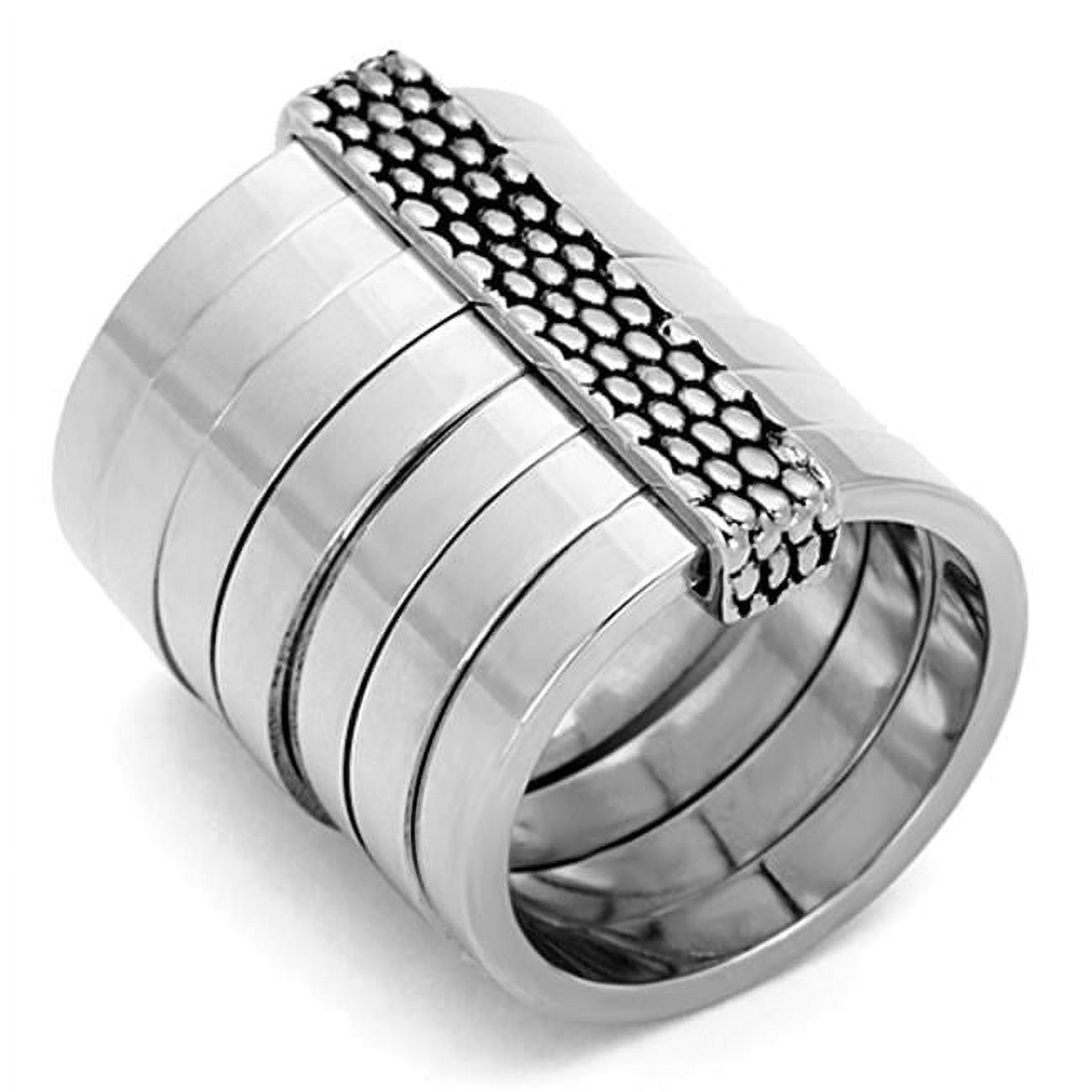 Alamode LO3014-4 Rhodium Brass Ring with Epoxy, Jet - Size 4 - Walmart ...