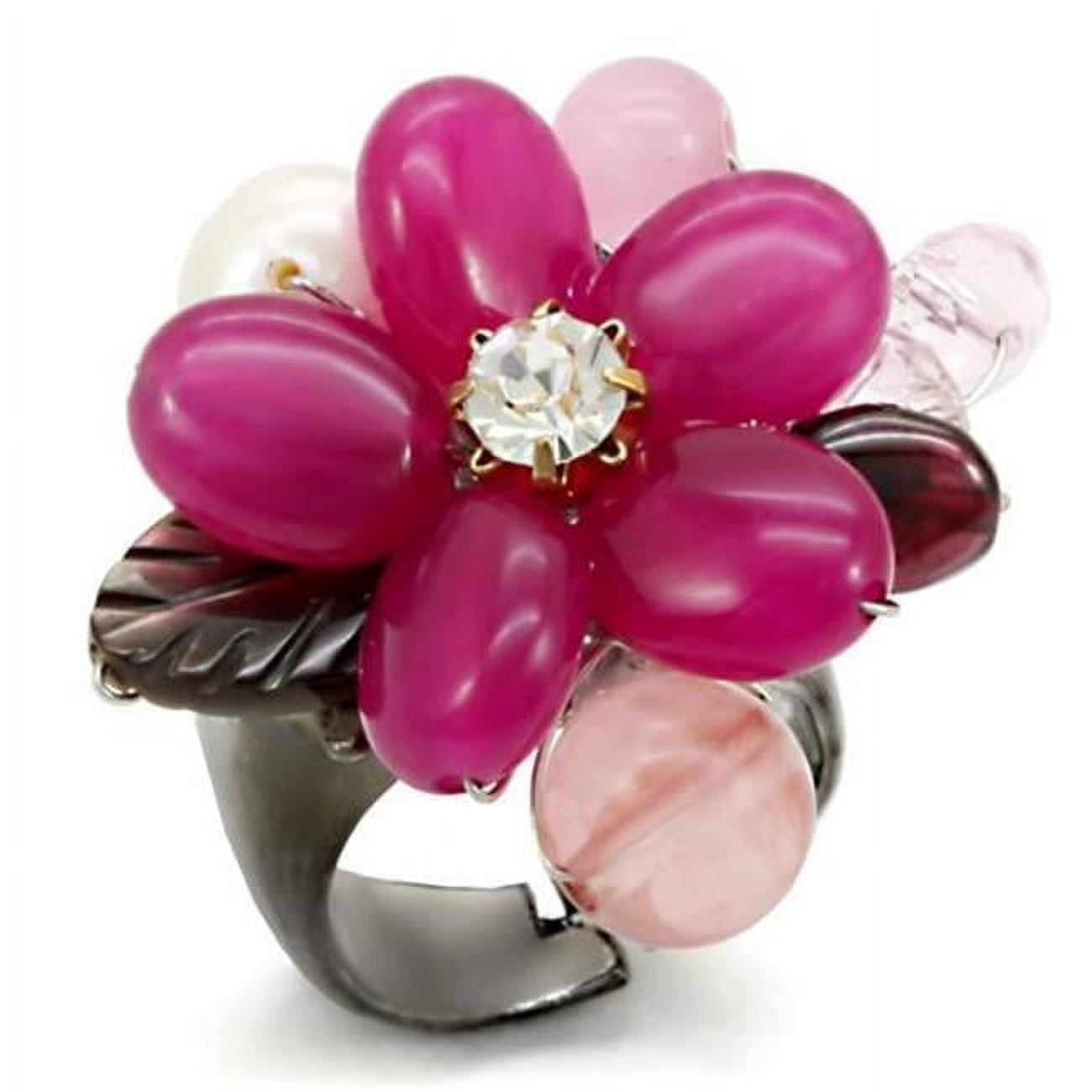 Alamode LOA595-6 Women Antique Tone Brass Ring with Assorted in Multi ...