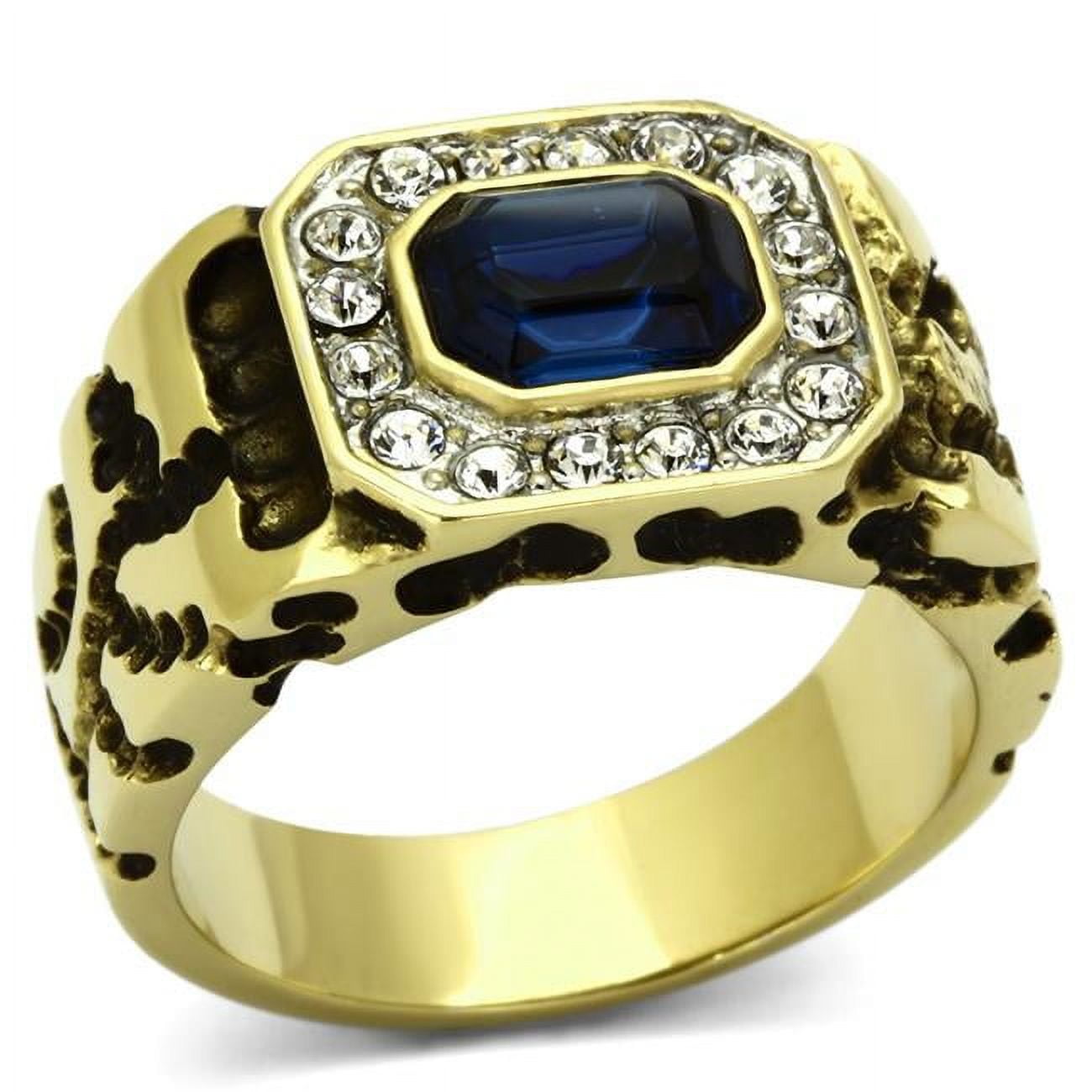 Alamode Men Two-Tone IP Gold Stainless Steel Ring with Top Grade ...