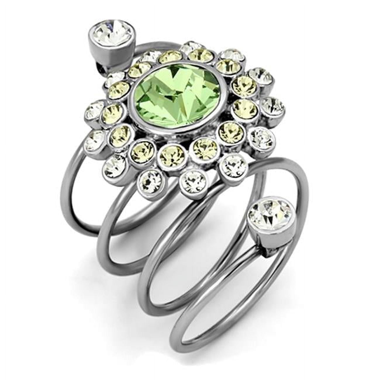 Alamode TK1148-6 Women High Polished Stainless Steel Ring with Top ...