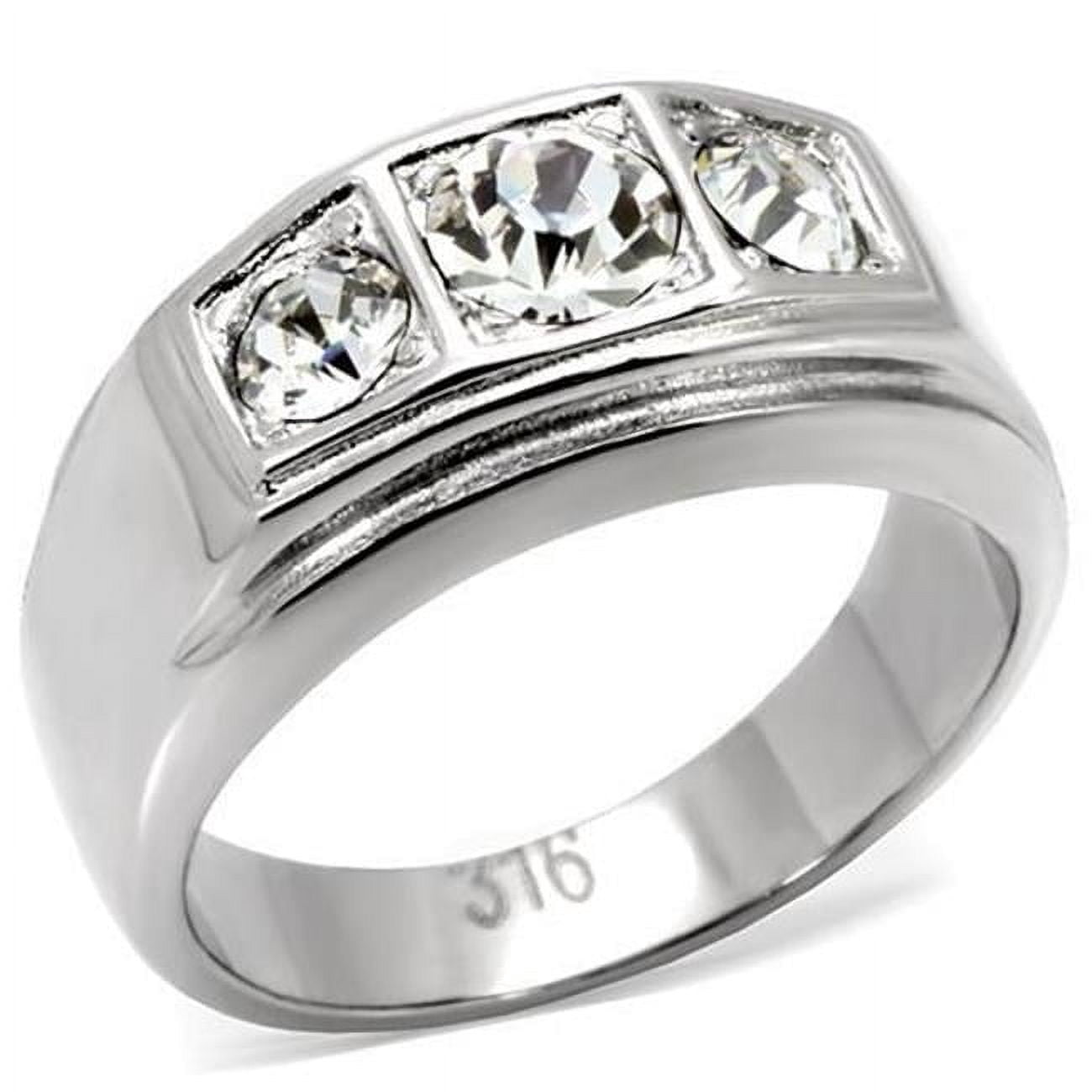 Alamode TK119-6 Men High Polished Stainless Steel Ring with Top Grade ...