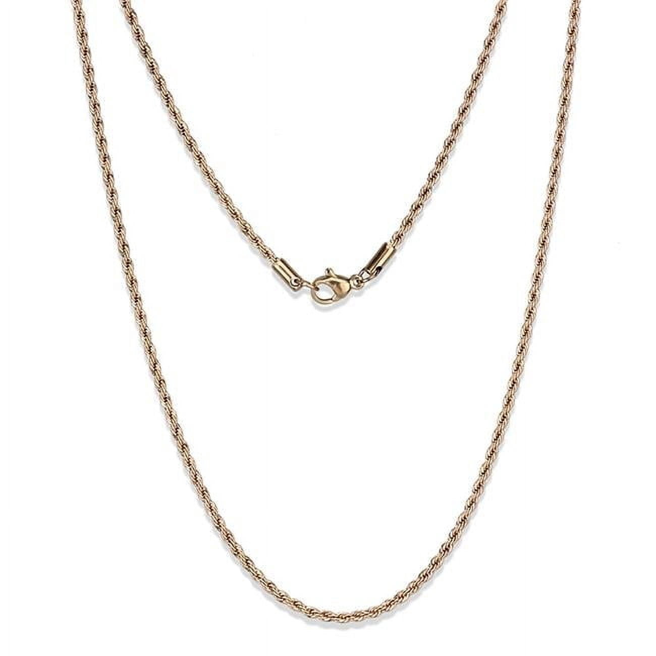 Alamode TK2426R-18 Women IP Rose Gold Stainless Steel Chain with No ...