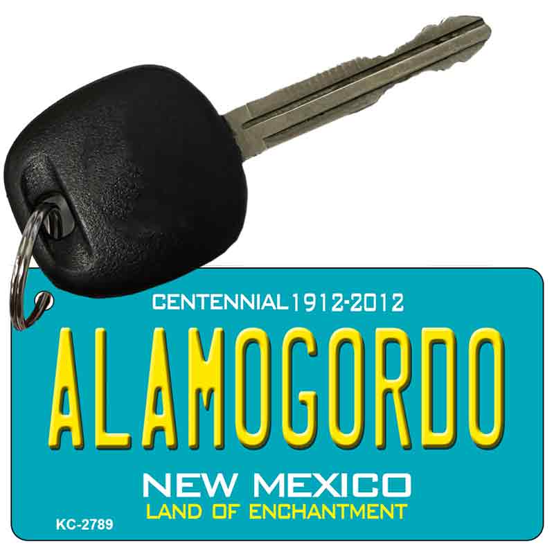 Alamogordo Teal New Mexico Novelty Metal Key Chain KC-2789 3" x 1.5 ...