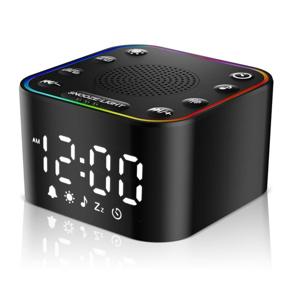 Alampan White Noise Sound Machine with Alarm Clock, 30 Soothing Sounds ...