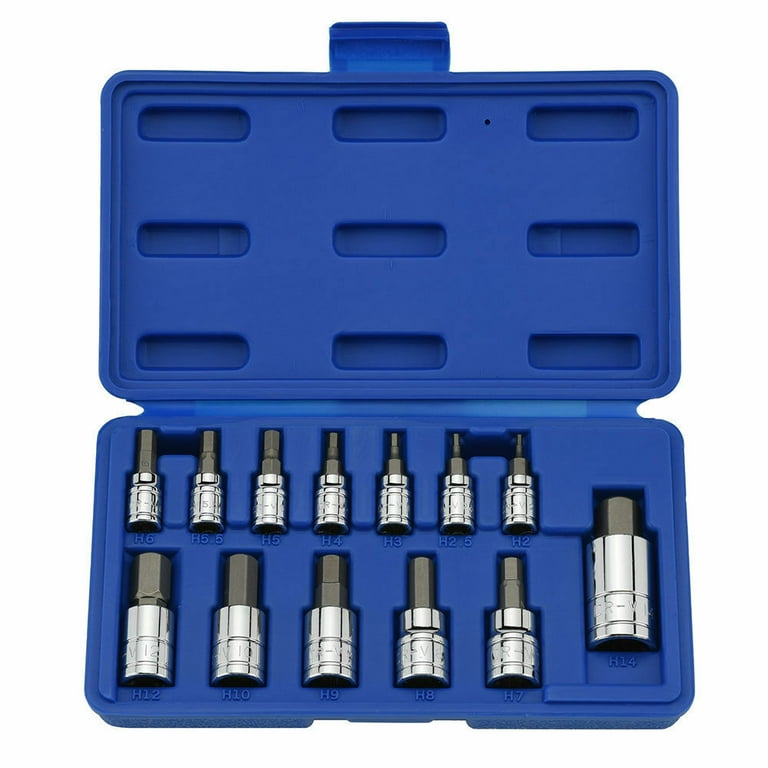 32 pc master allen wrench bit kit hex key for ratchet socket tool sae metric set store