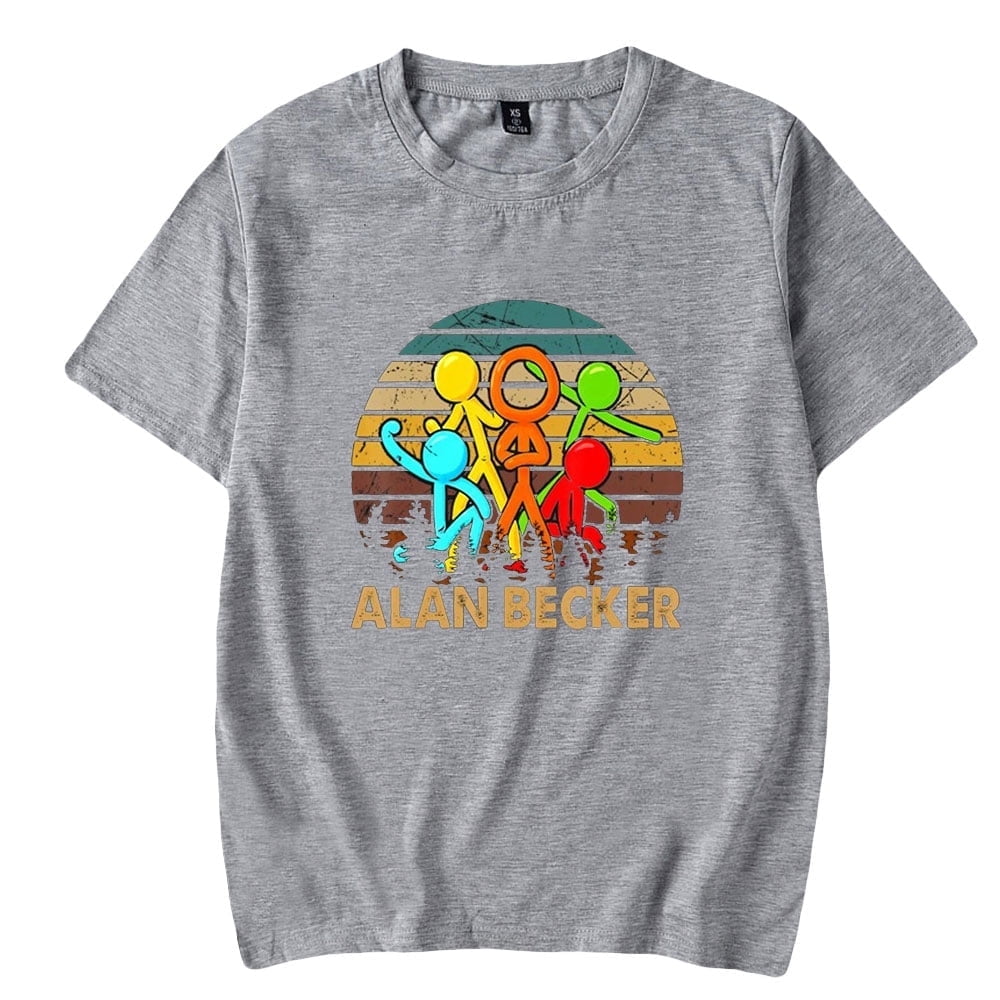 Alan Becker Merch Classic casual cotton short sleeved unisex T-shirt ...