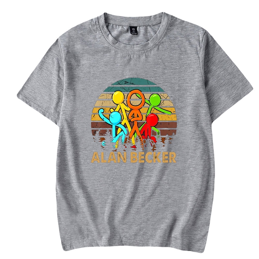 Alan Becker Merch T-shirt Classic Casual Short-sleeved Men And Women ...