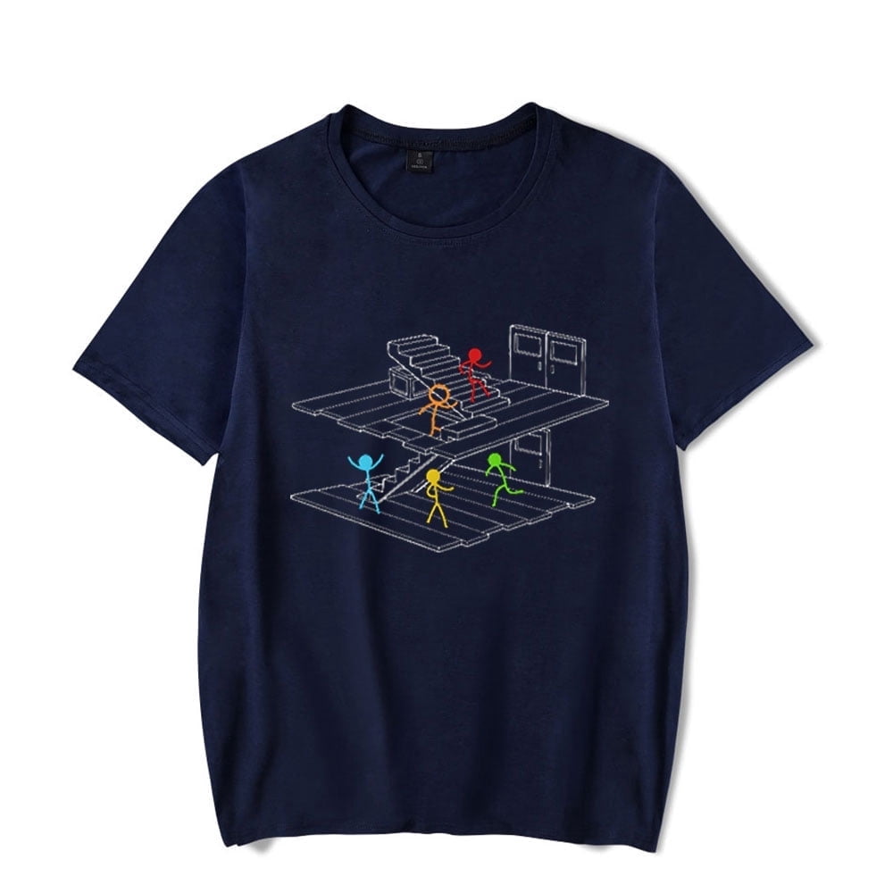 Alan Becker Merch T-shirt fashion round neck pure cotton short sleeved ...