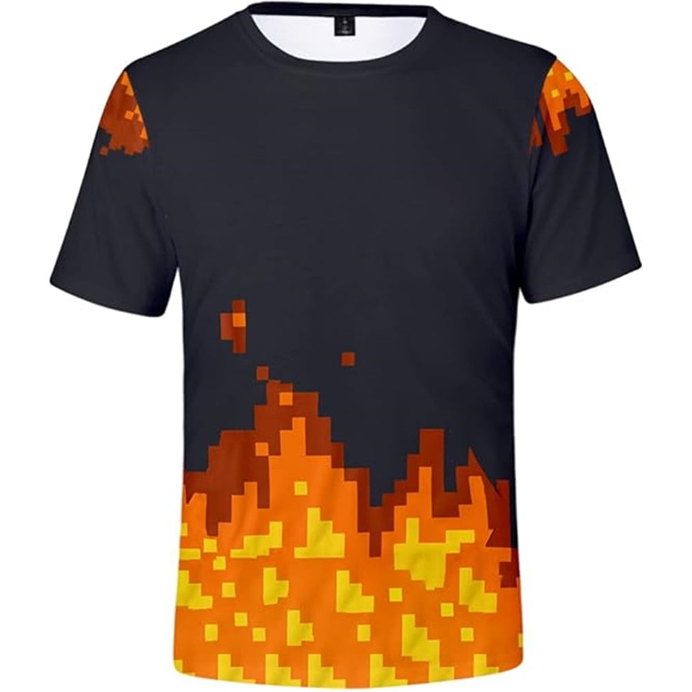 Alan Becker Merch Tshirt Unisex Short Sleeve 3D Printed Casual ...