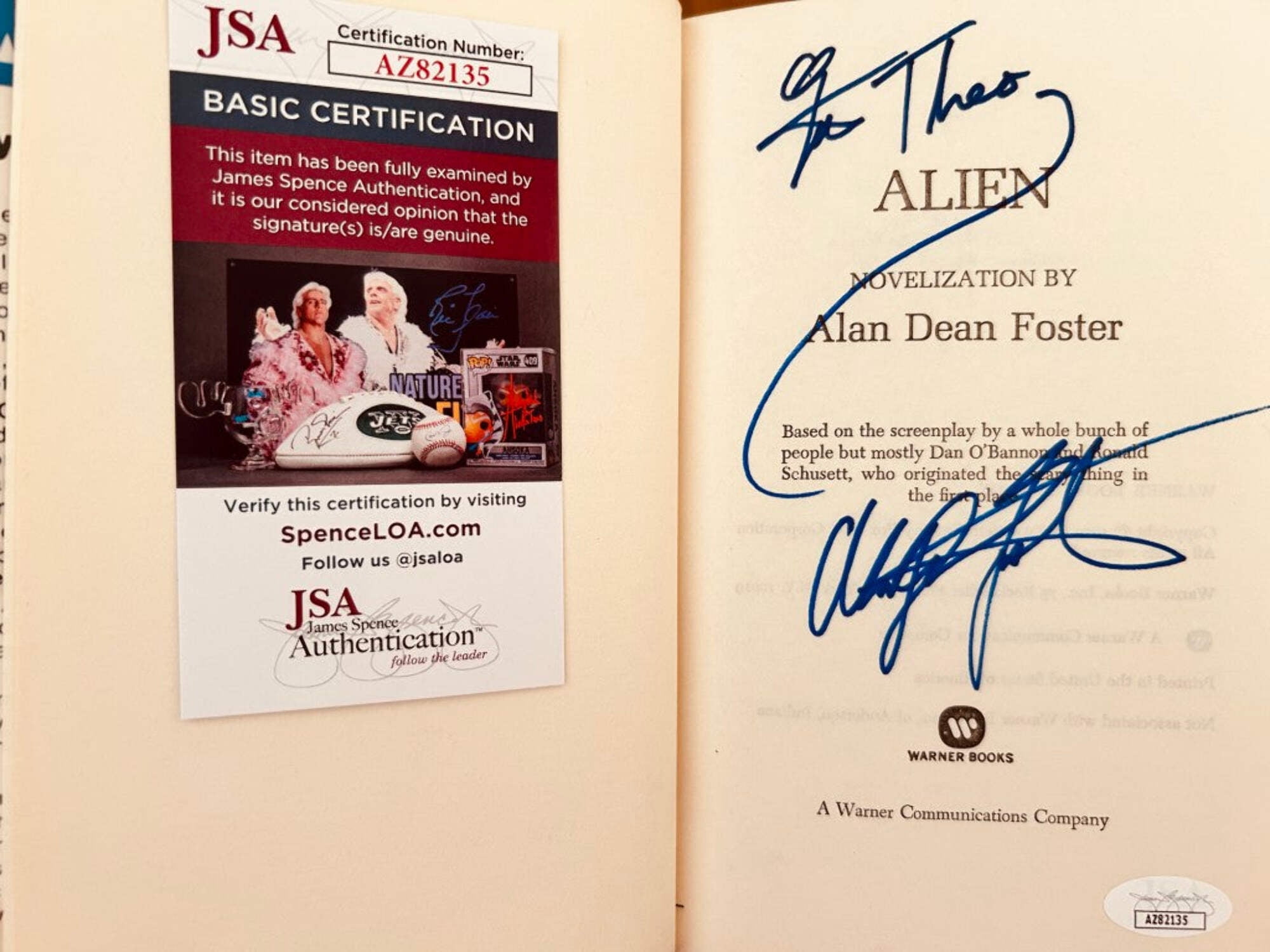 Alan Dean Foster autographed inscribed ALIEN 1979 hardcover book Warner ...