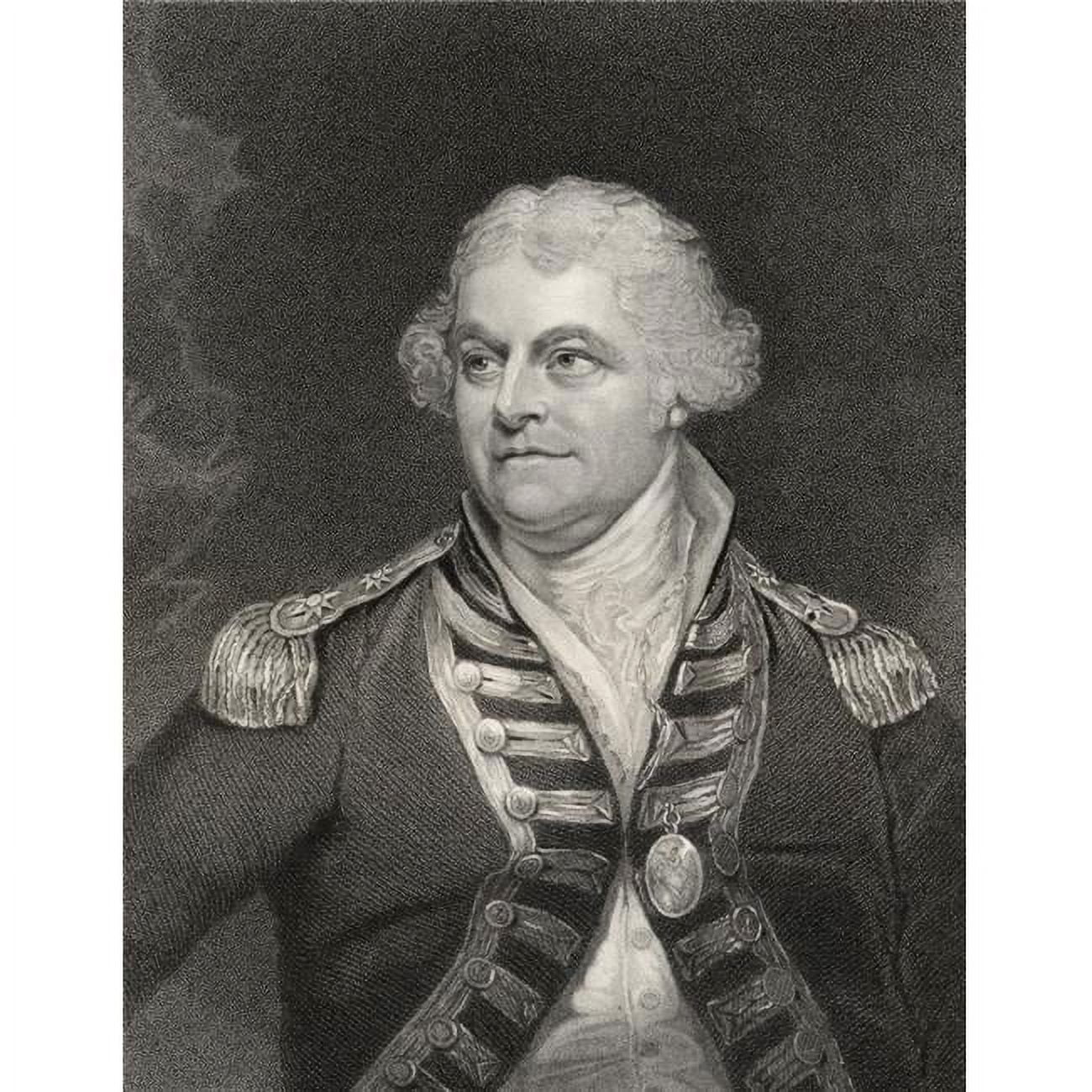 Alan Gardner 1st Baron Gardner 1742 to 1809 British Admiral Engraved by ...