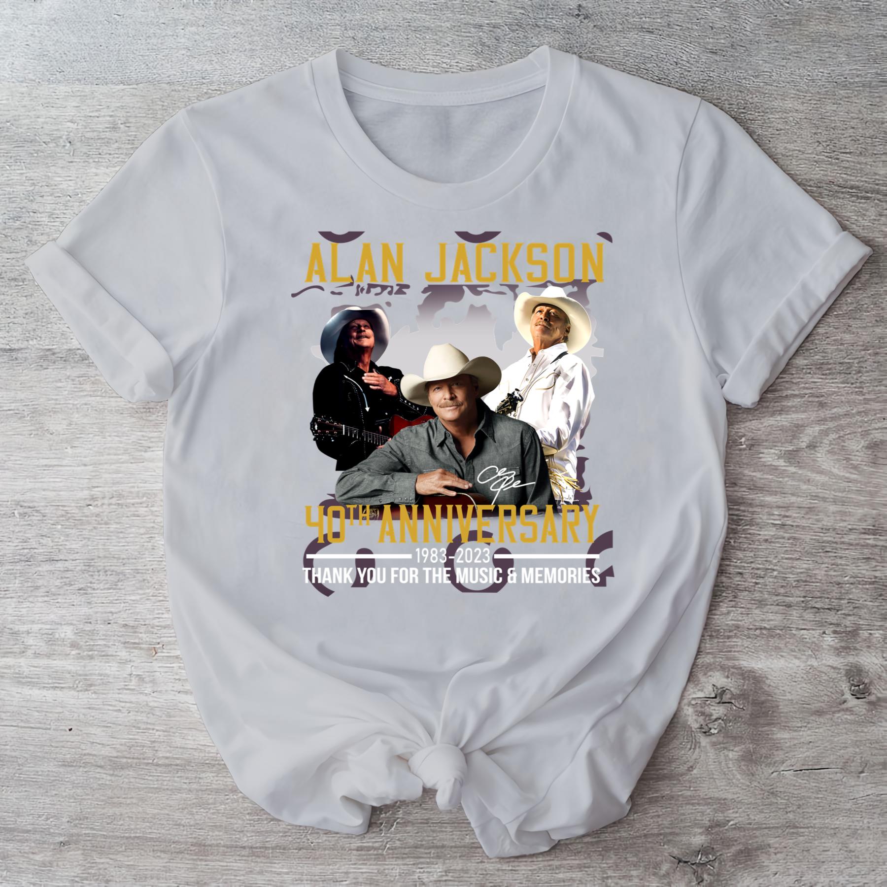 Alan Jackson 40th Anniversary 1983 2023 For The Music Memories T-shirt ...