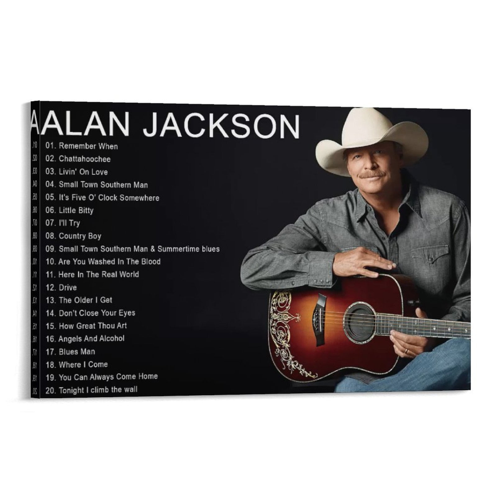 Alan Jackson Art Country Singer Poster (20) Poster Cool Artworks ...