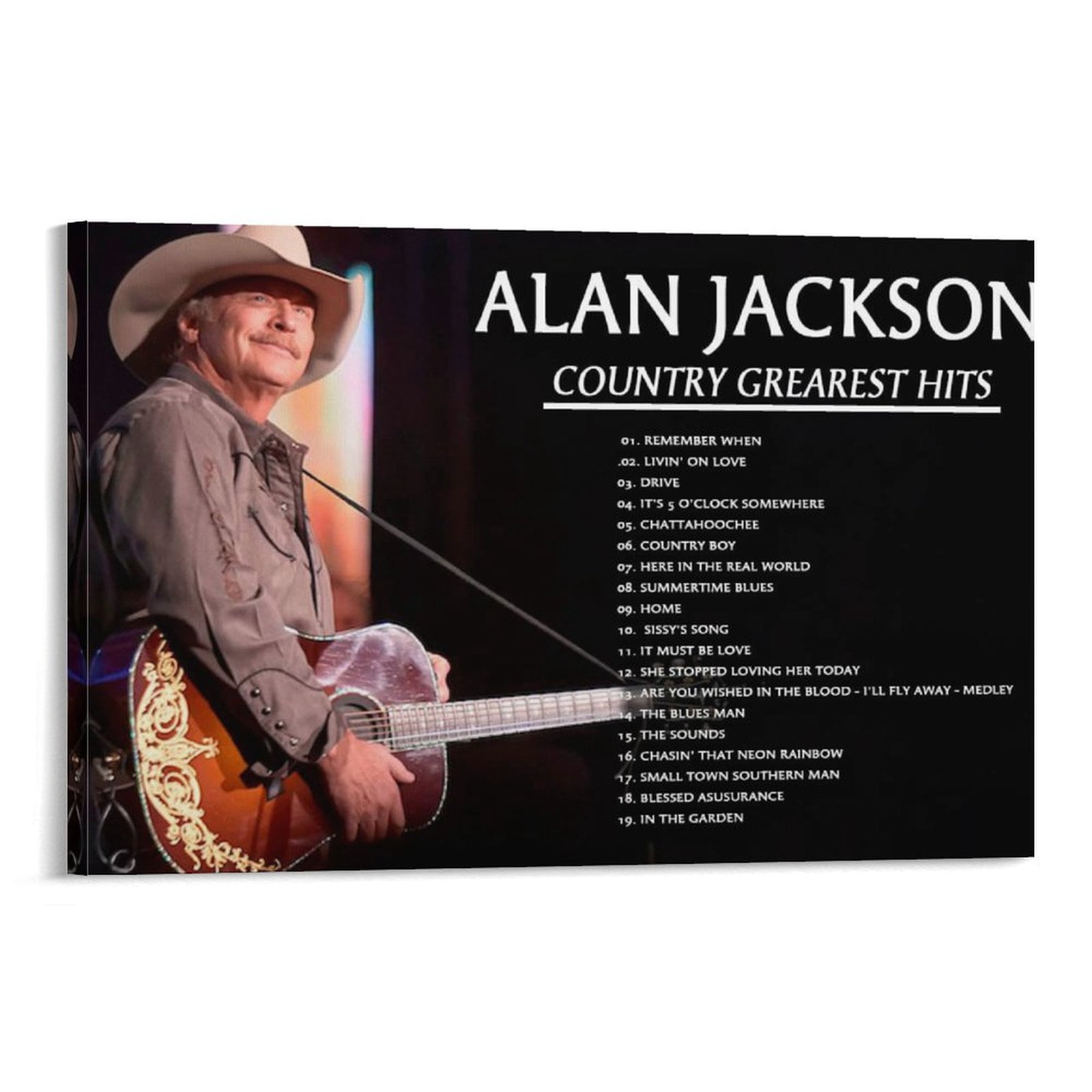 Alan Jackson Art Country Singer Poster (23) Painting On Canvas Wall Art ...
