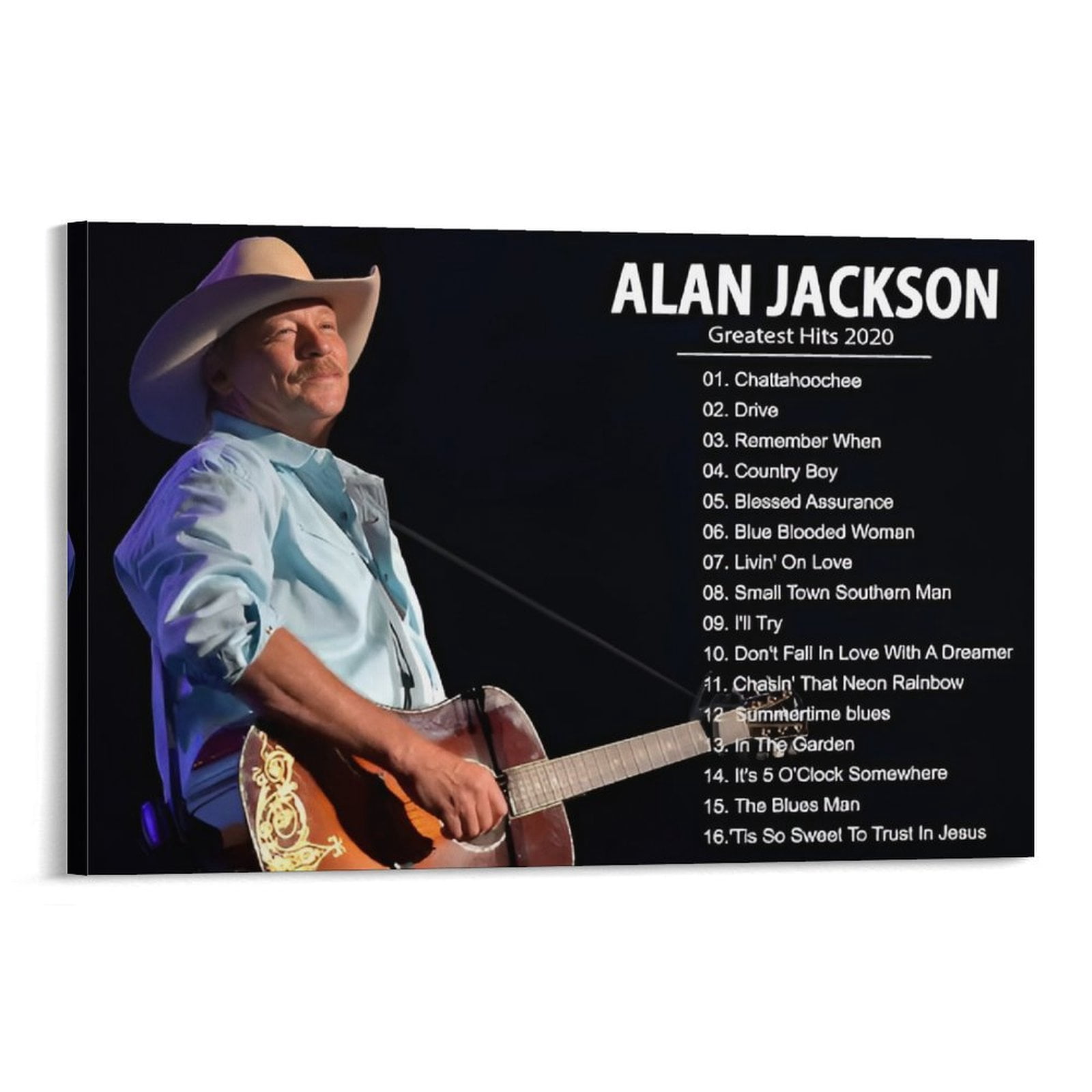Alan Jackson Art Country Singer Poster (28) Art Poster Canvas Painting ...