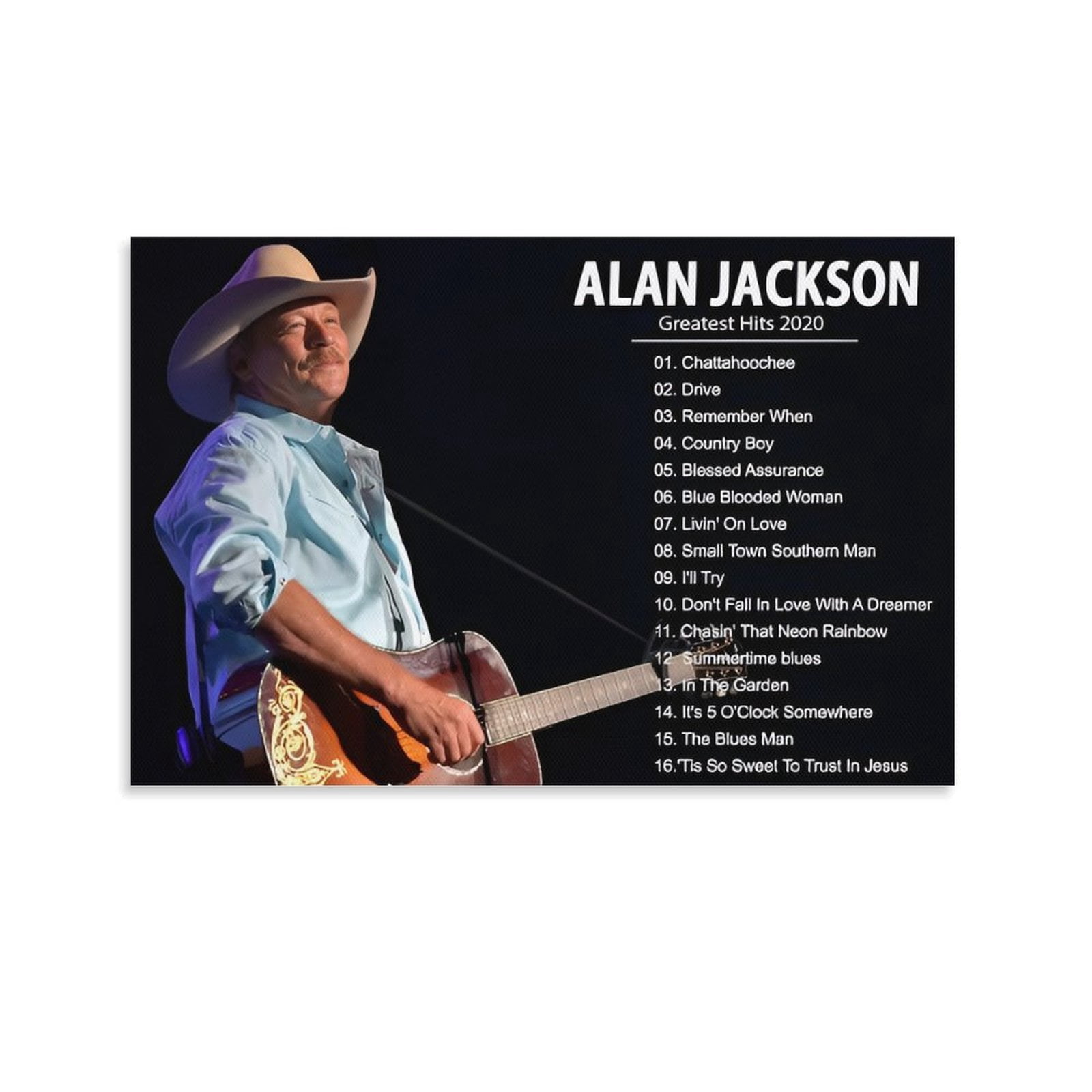 Alan Jackson Art Country Singer Poster (28) Gifts Canvas Painting ...