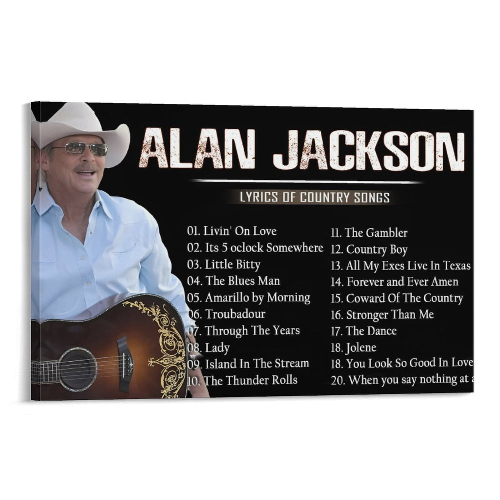 Alan Jackson Art Country Singer Poster (5) Print Photo Art Painting ...