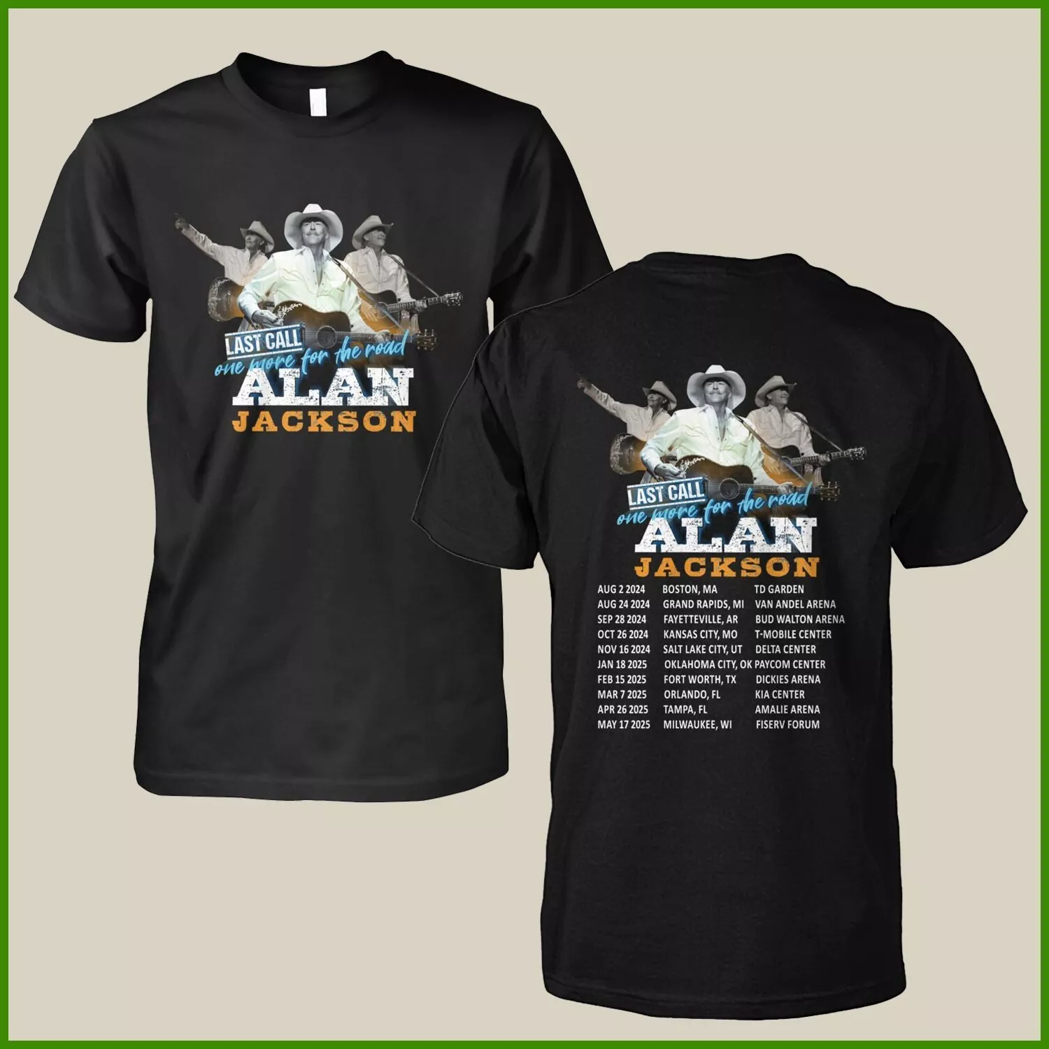 Alan Jackson Last Call One More For The Road Tour 2024-2025 Shirt Gift ...