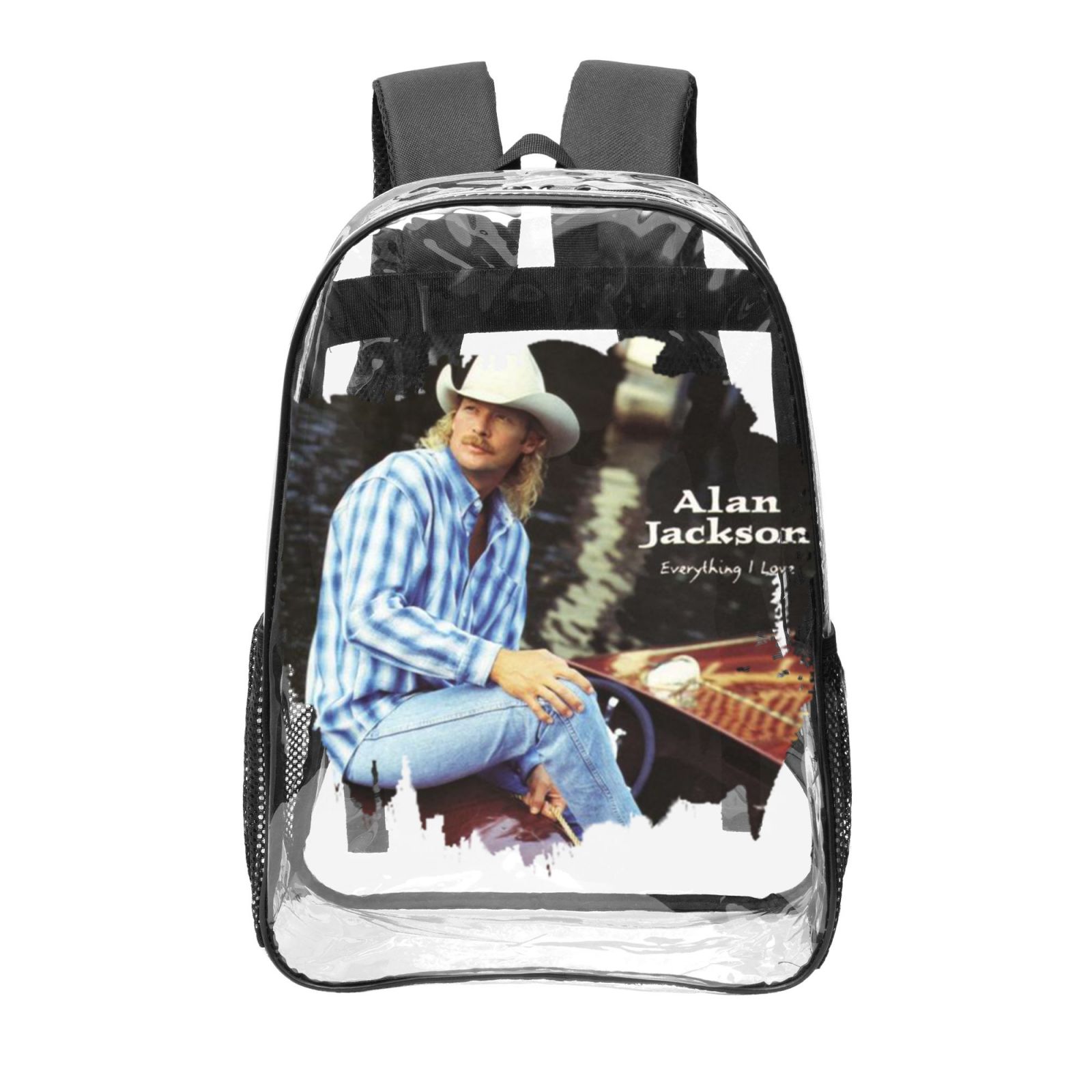 Alan Jackson Transparent Backpack Fashion Travel Backpack Laptop ...