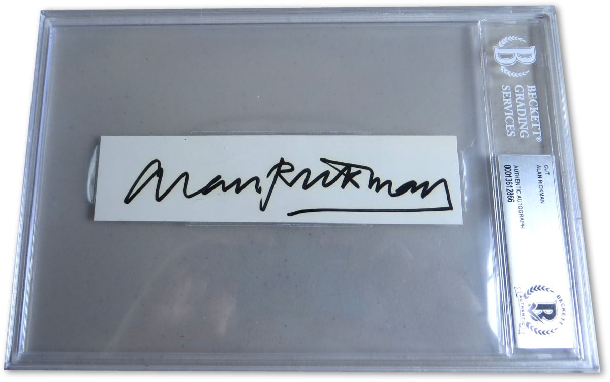 Alan Rickman Signed Autographed Large Cut Signature Die Hard Galaxy ...