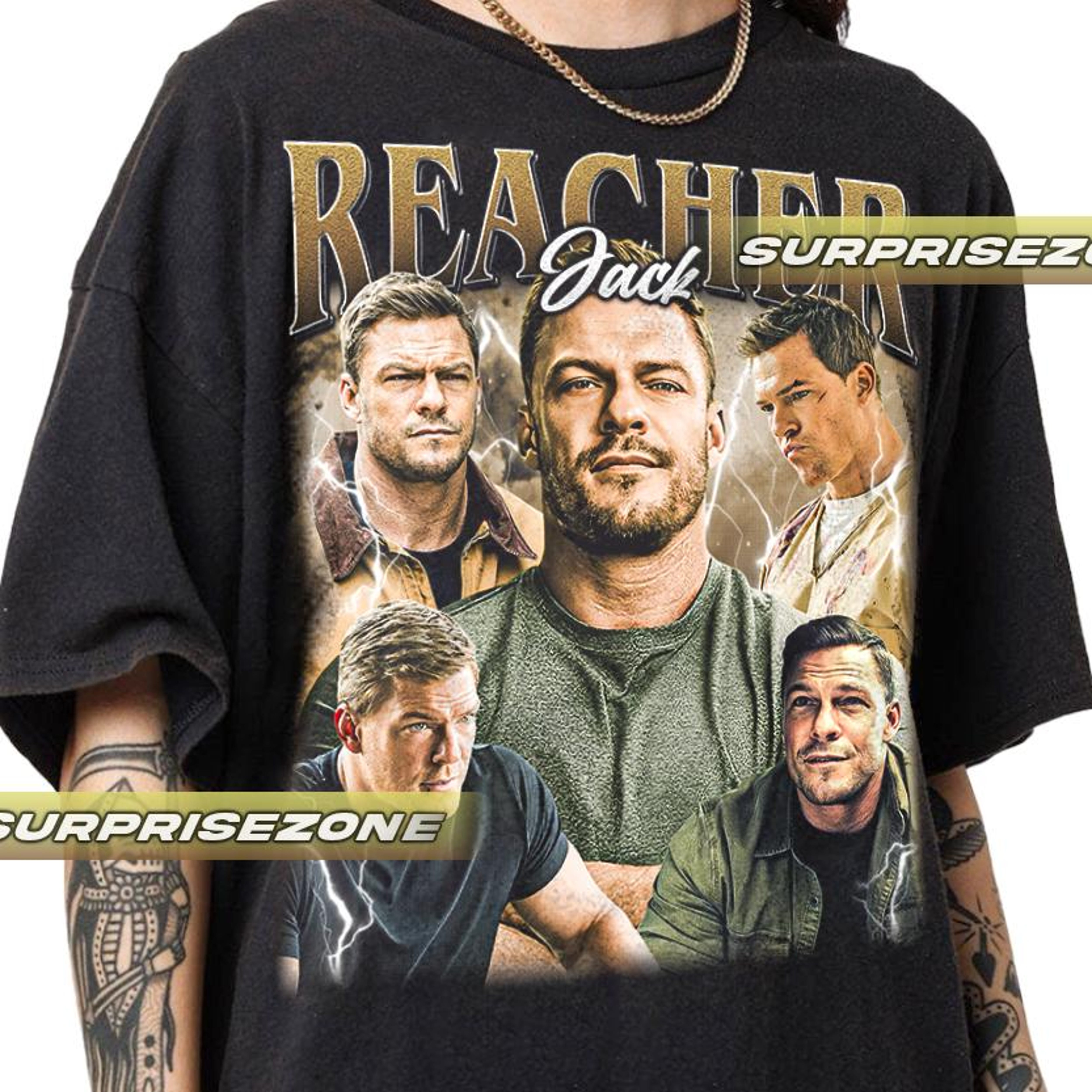 Alan Ritchson Jack Reacher Unisex Softstyle Vintage Shirt, Gift For ...