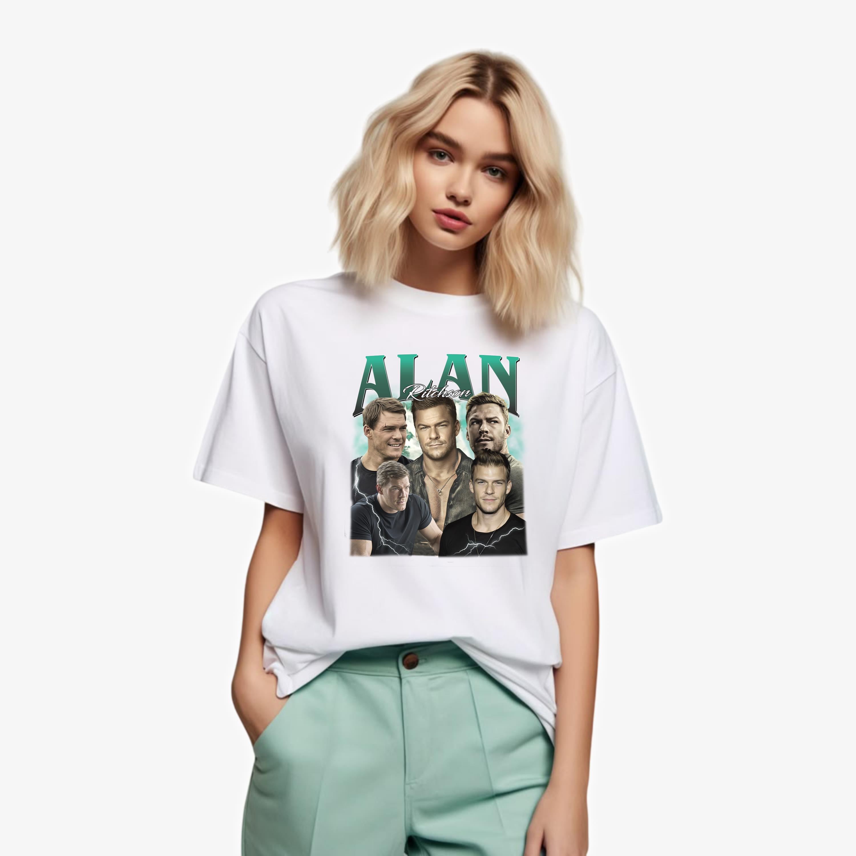 Alan Ritchson Shirt Vintage 90s Reacher Fans Graphic T-Shirt, for men ...