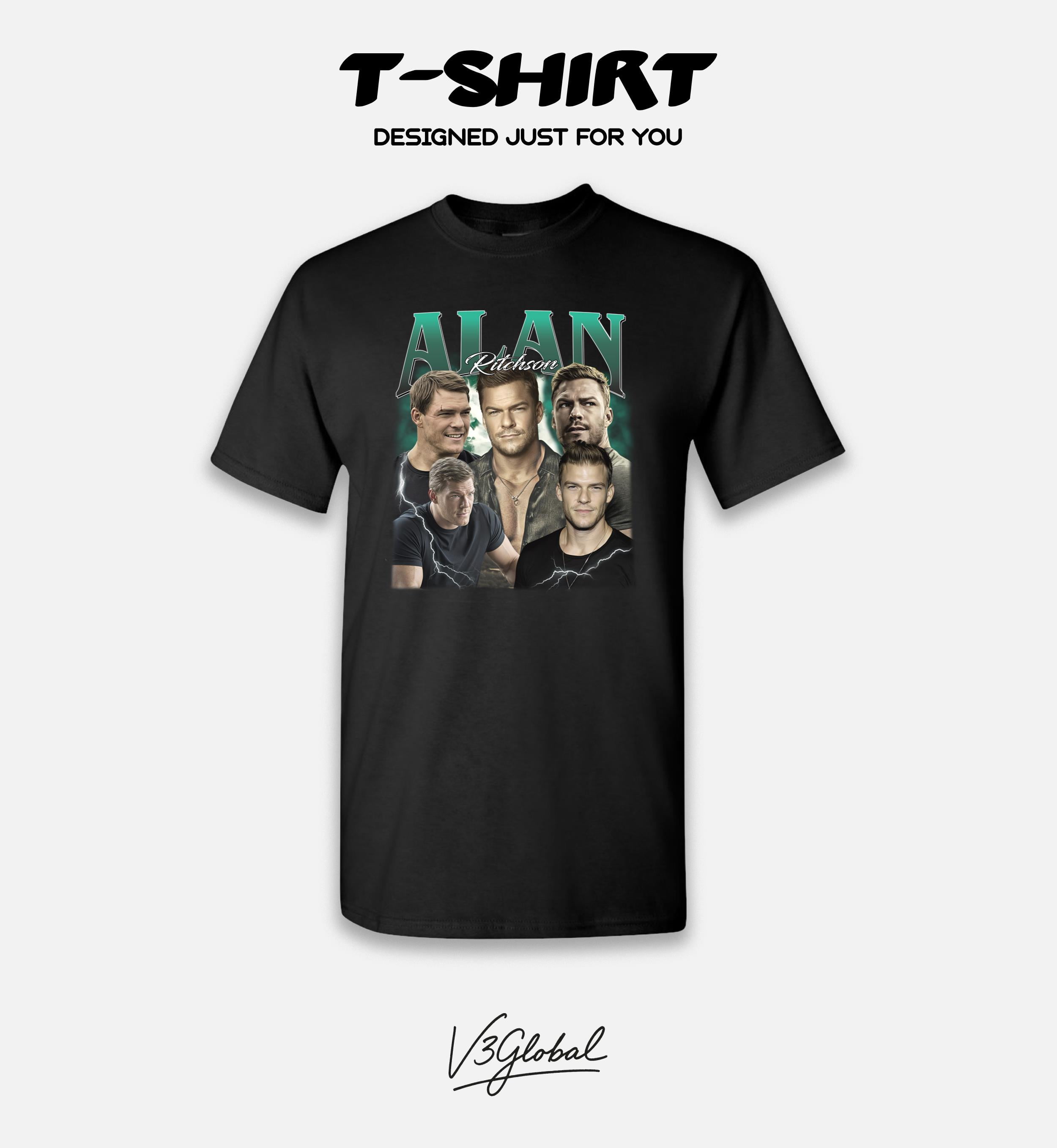 Alan Ritchson Shirt Vintage 90s Reacher TV Series Fans Graphic T-Shirt ...