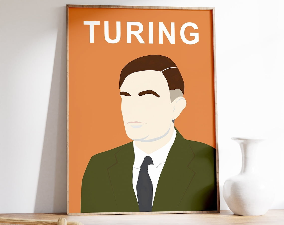 Alan Turing Print, Alan Turing Poster, Lgbt Art, Ww11 Minimalist Art ...