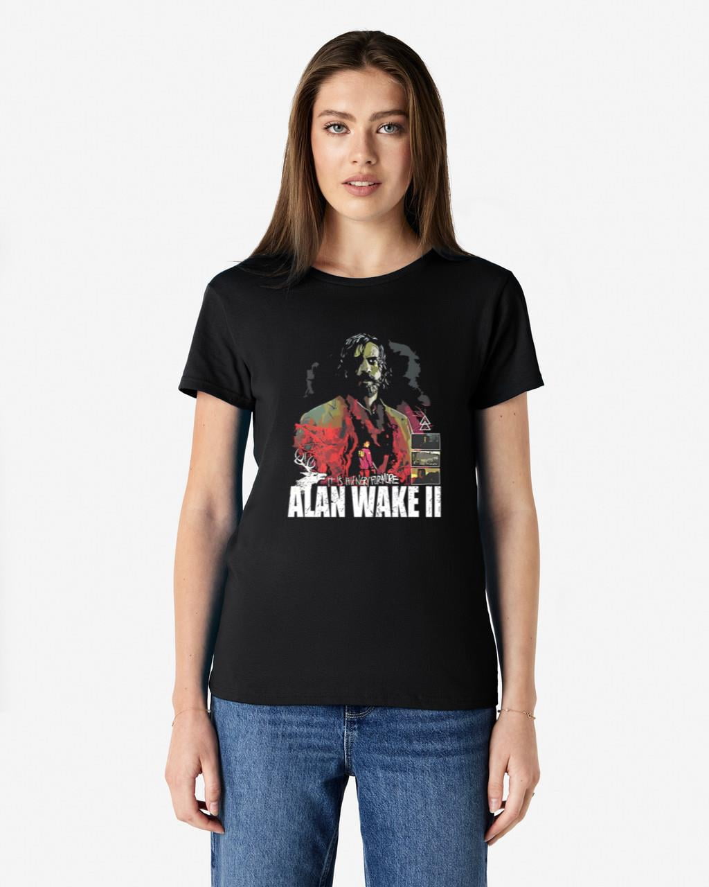 Alan Wake 2 Game Fan Y2K Style Horror T-shirt Remedy, for men & women ...