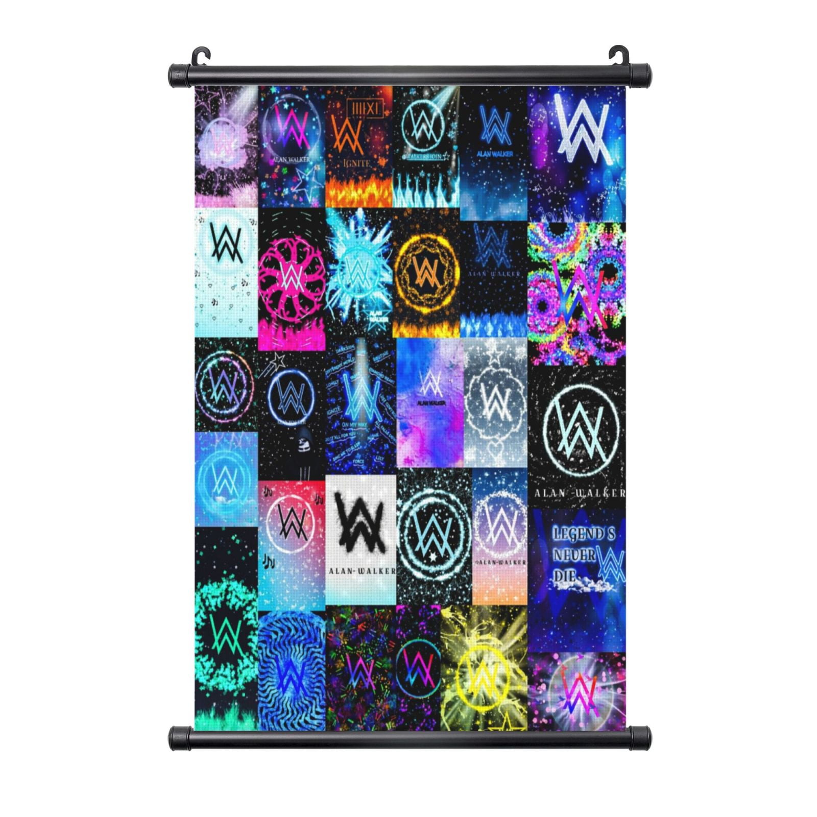 Alan Walker Posters Wall Hanging Black Plastic Shaft Poster Wall Art ...