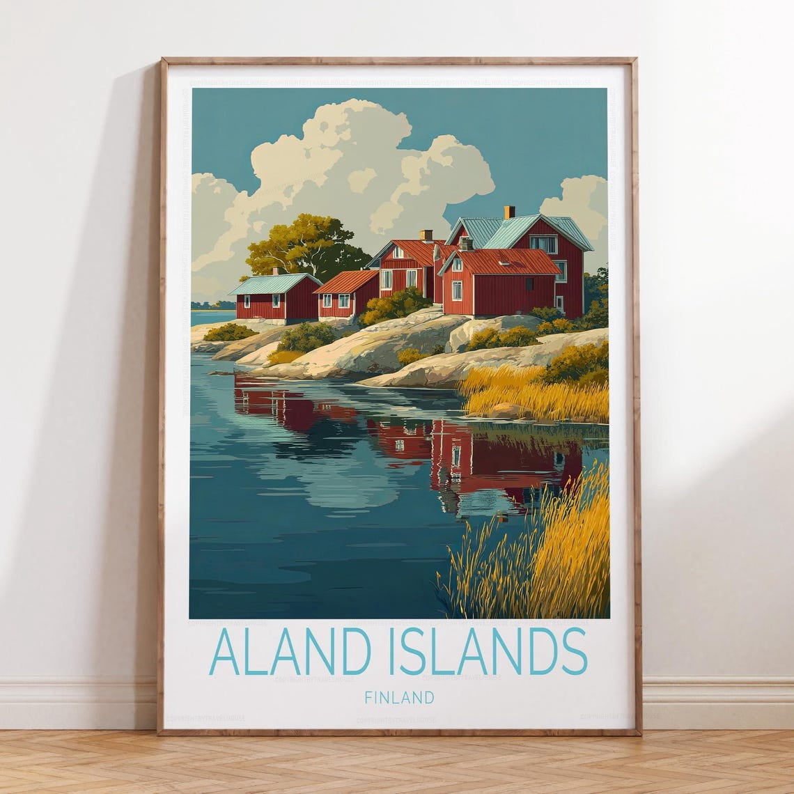Aland Islands Finland Baltic Sea Coast Print, Unframed Canvas Size ...