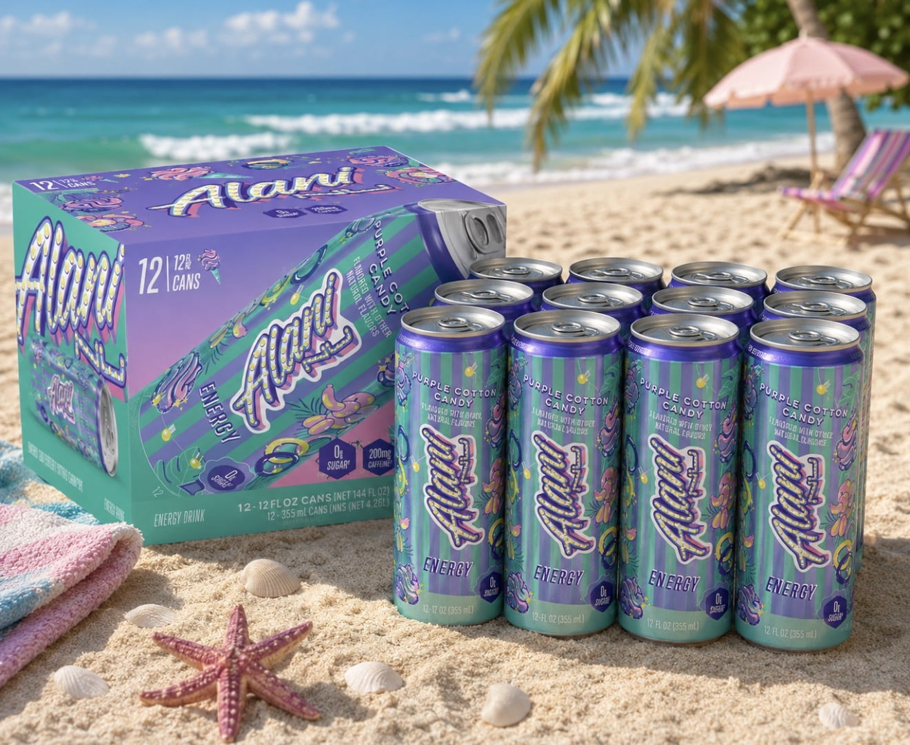 Alani Energy Drink Purple Cotton Candy 12 Pack 12 fl oz - Walmart.com