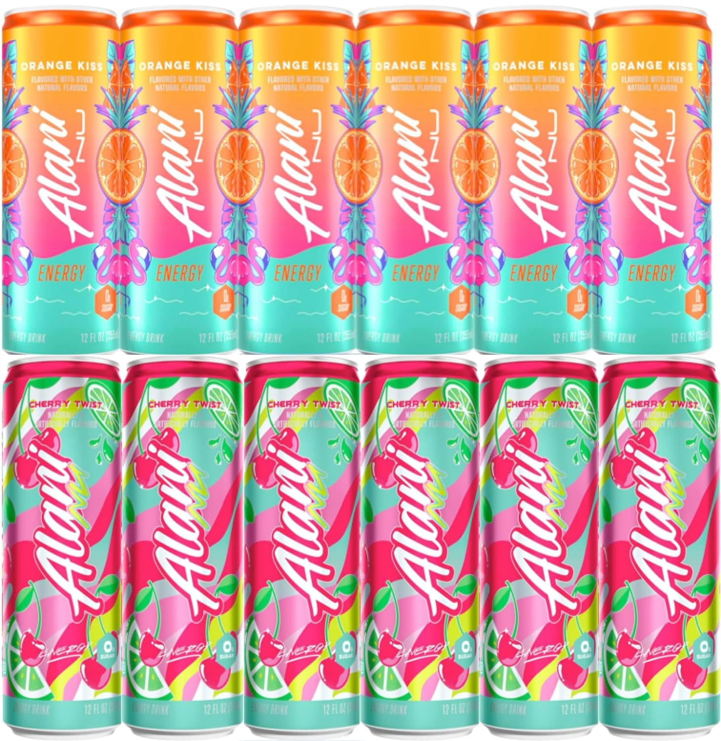 Alani Energy Drinks - Orange Kiss and Cherry - 12 Pack - Walmart.com