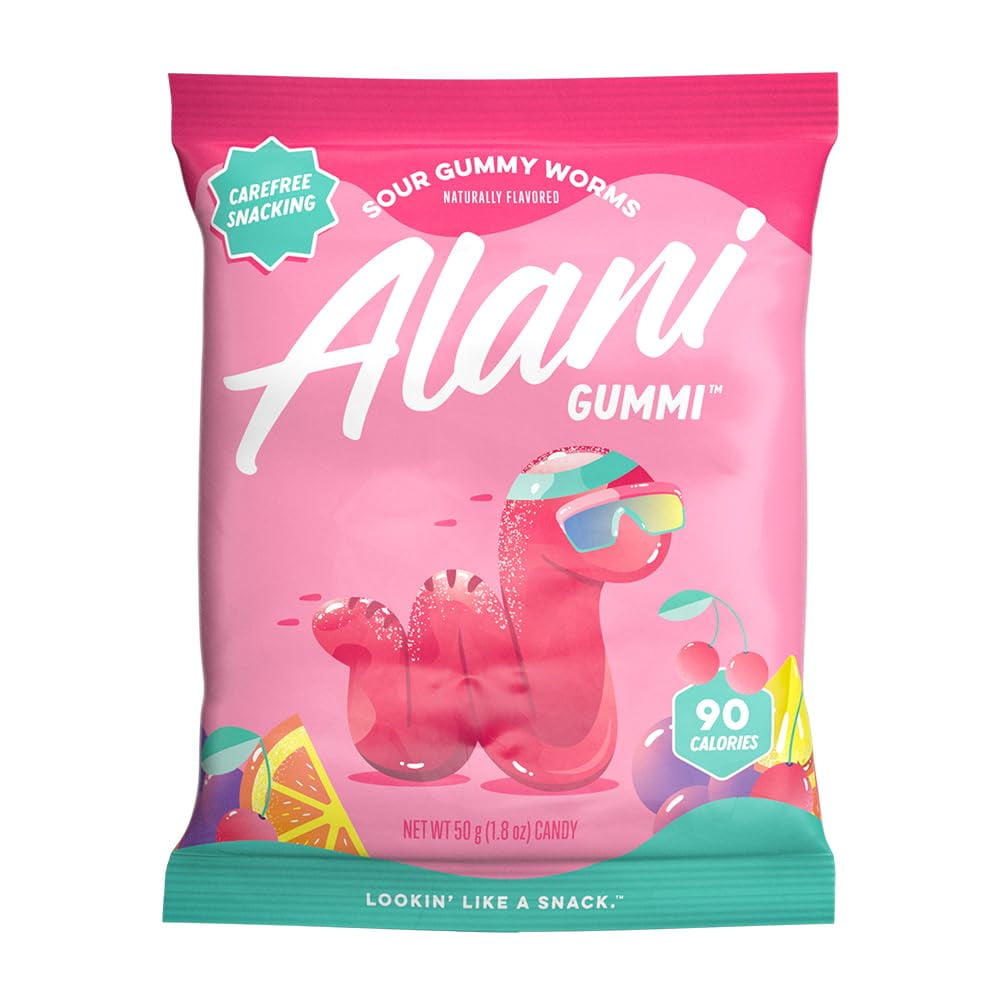 Alani Gummis Sour Gummy Worms HYZ01 Low Sugar Gummy Candy (6G) | 90 ...