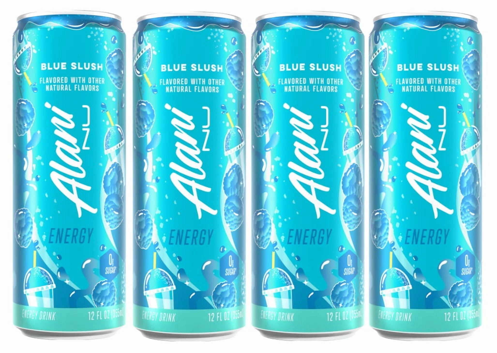 Alani Nu BLUE SLUSH, Sugar Free, Low Calorie Energy Drinks, 200mg ...